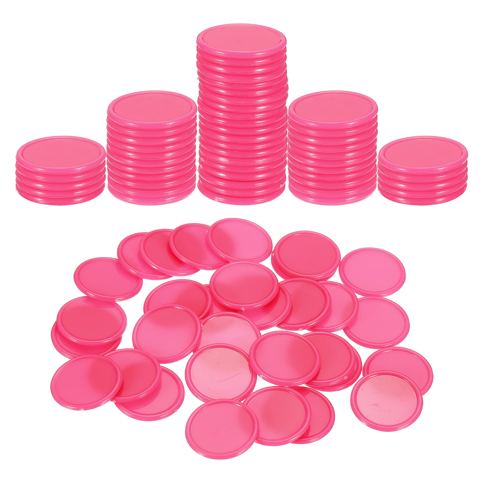 Uxcell 100 Pack 1 Inch Plastic Poker Chips, Mini Bingo Chips Learning ...