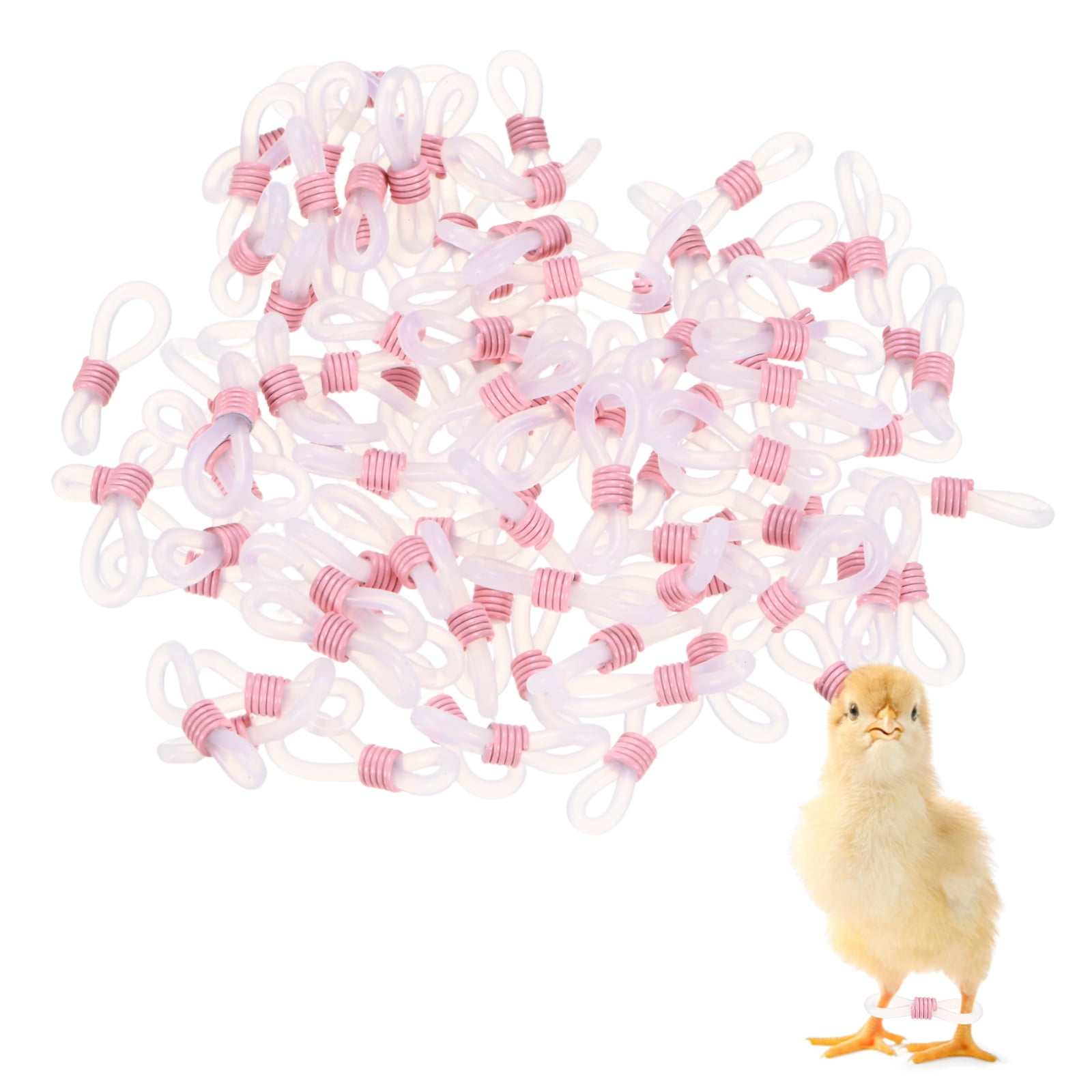 Uxcell 100-Pack Adjustable Chick Leg Bands, 0.79" x 0.2" Silicone ...