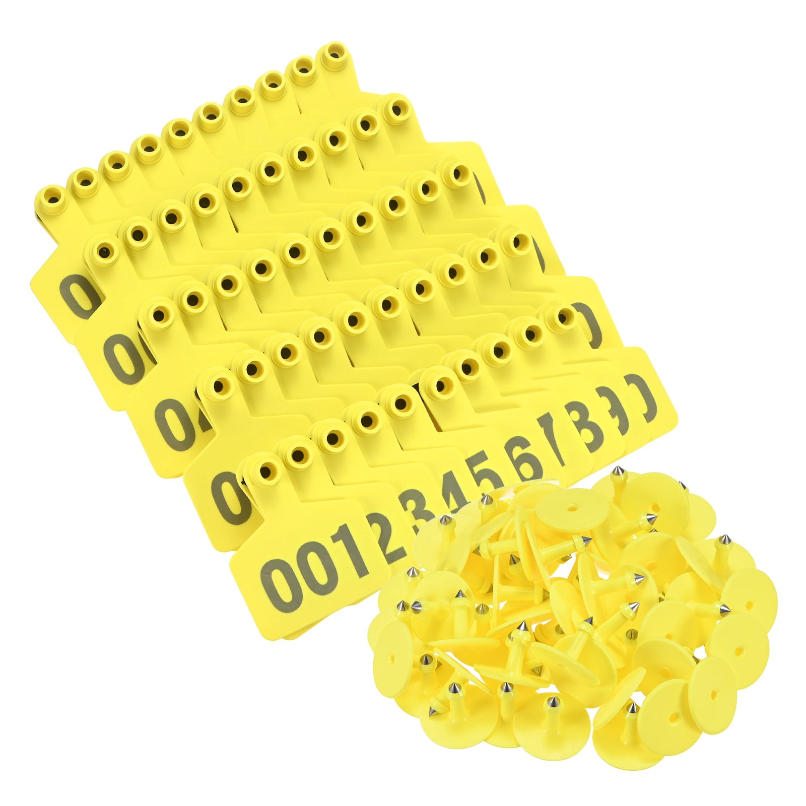 Uxcell 100-Pack Cattle Ear Tags, Numbered 001-100, TPU Material Large ...
