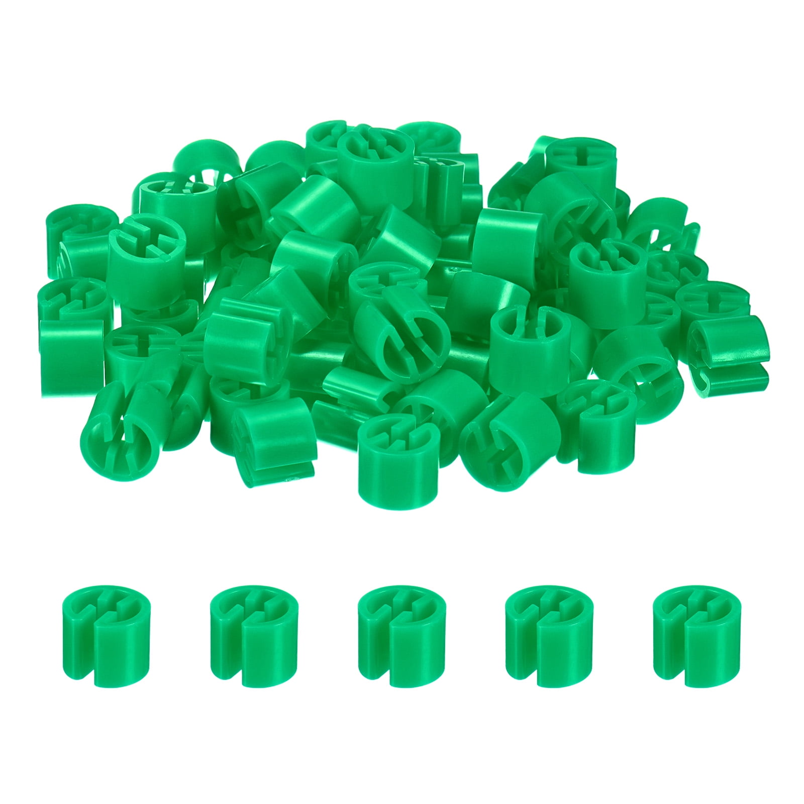 Uxcell 100-Pack Clothes Hanger Markers Blank, Plastic Garment Clips Fit ...