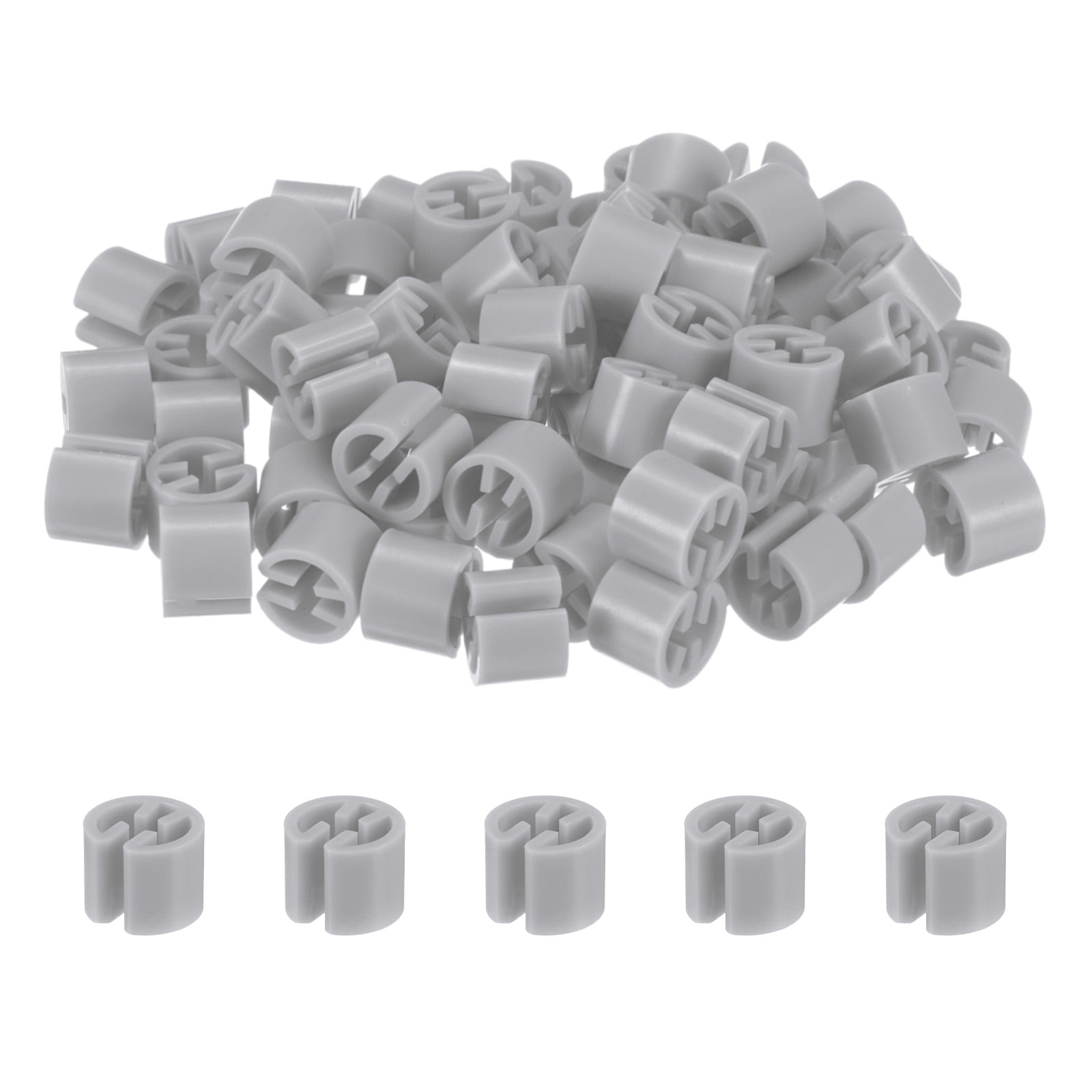 Uxcell 100-Pack Clothes Hanger Markers Blank, Plastic Garment Clips Fit ...