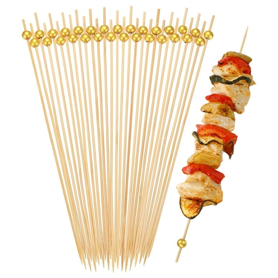 Uxcell 100-Pack Cocktail Picks, 10 Inch Long Bamboo Fancy Toothpicks ...
