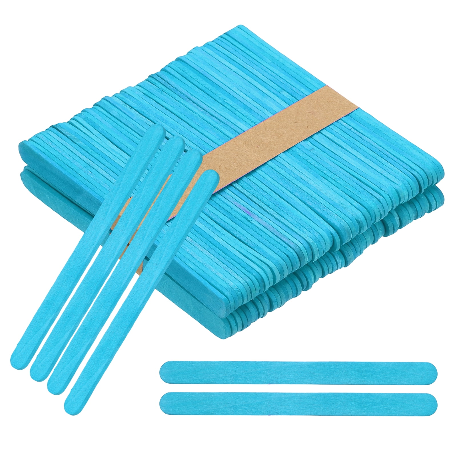 Uxcell 100 Pack Craft Sticks, 4.5 Inch Wood Sticks for Crafts Ice Cream ...