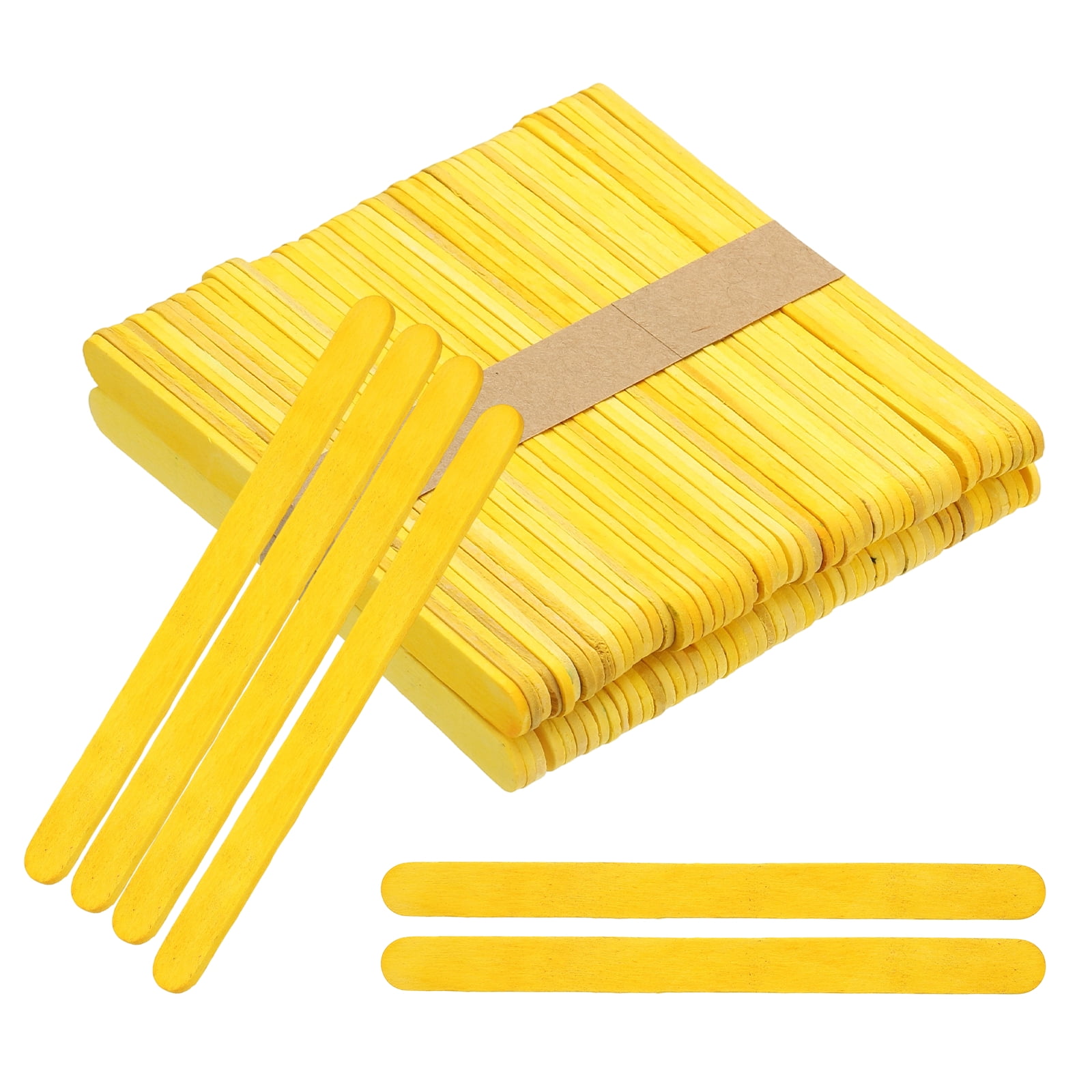 Uxcell 100 Pack Craft Sticks, 4.5 Inch Wood Sticks for Crafts Ice Cream ...