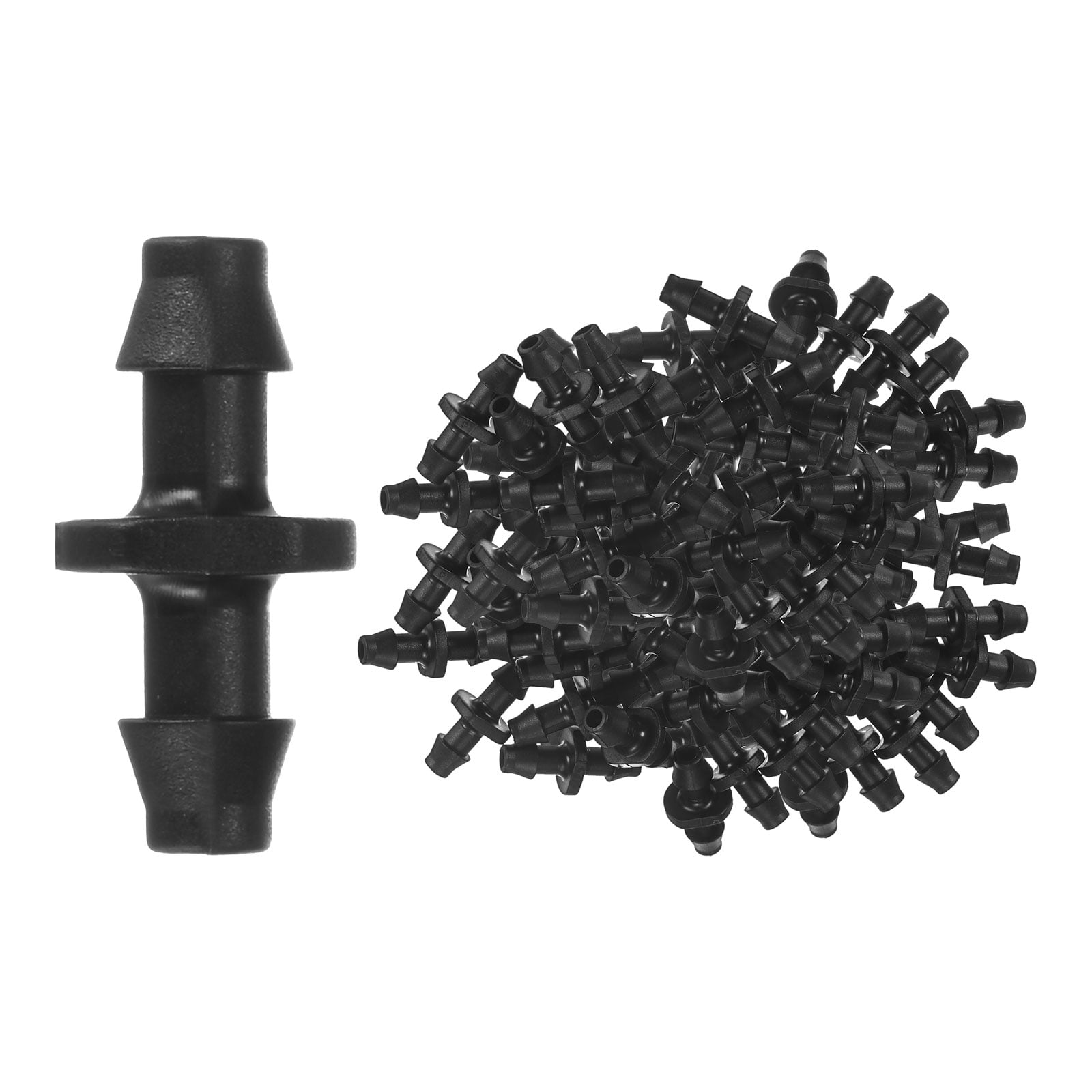 Uxcell 100-Pack Drip Irrigation Barbed Fittings, for 1/4 Inch Tubing ...