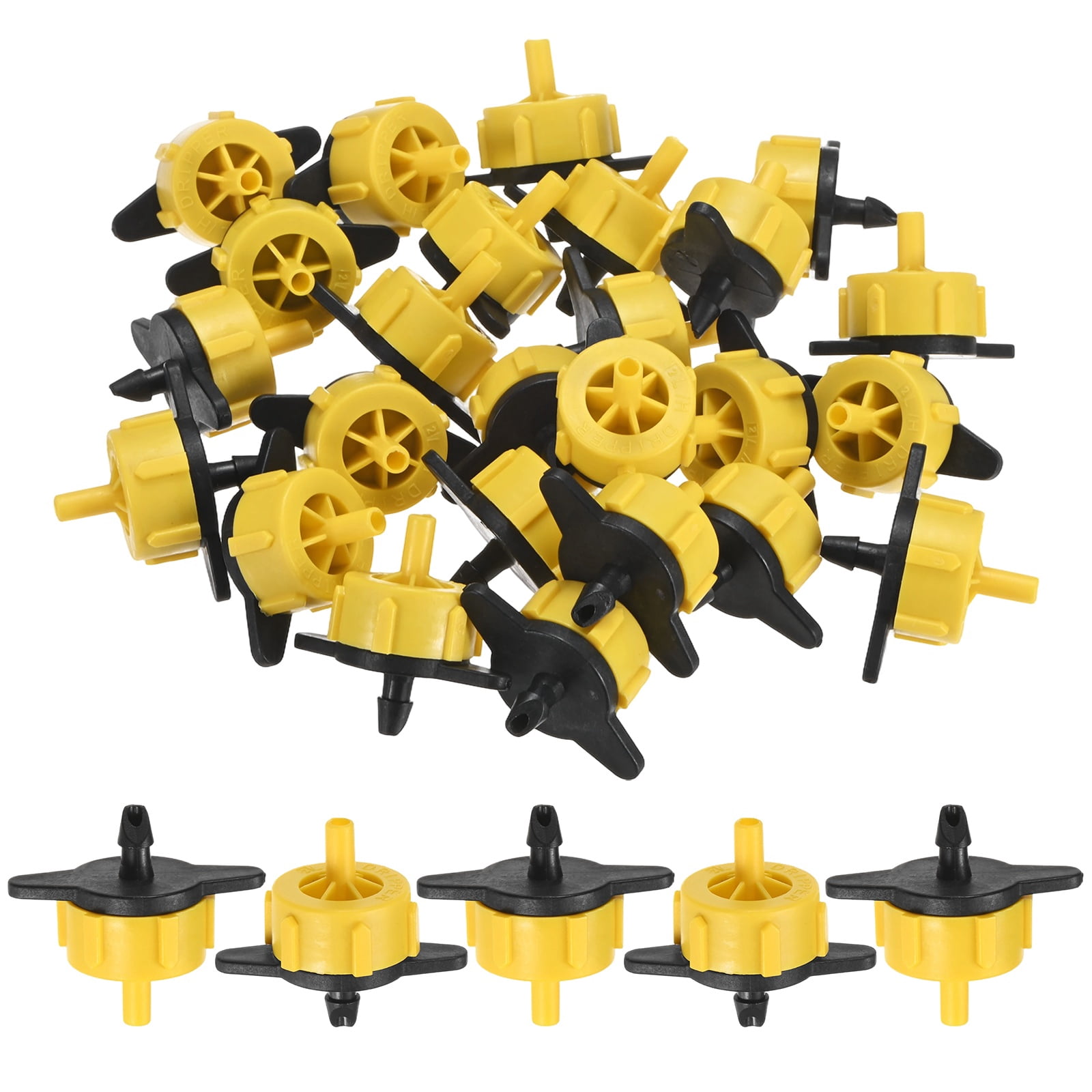 Uxcell 100-Pack Drip Irrigation Emitters, 0.5 GPH Plastic Irrigation ...