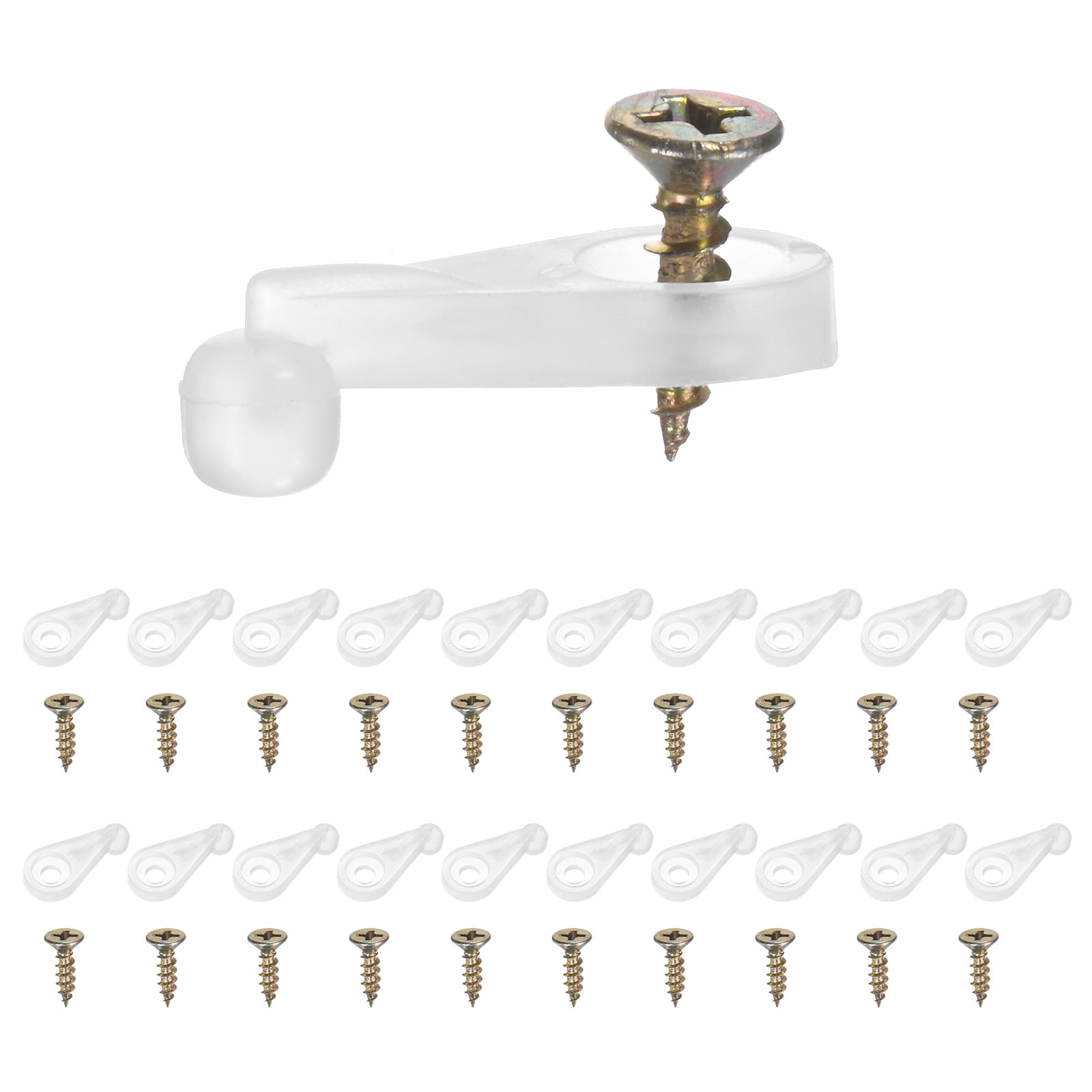 Uxcell 100 Pack Glass Retainer Clips with Screw 4mm Cylindrical for ...