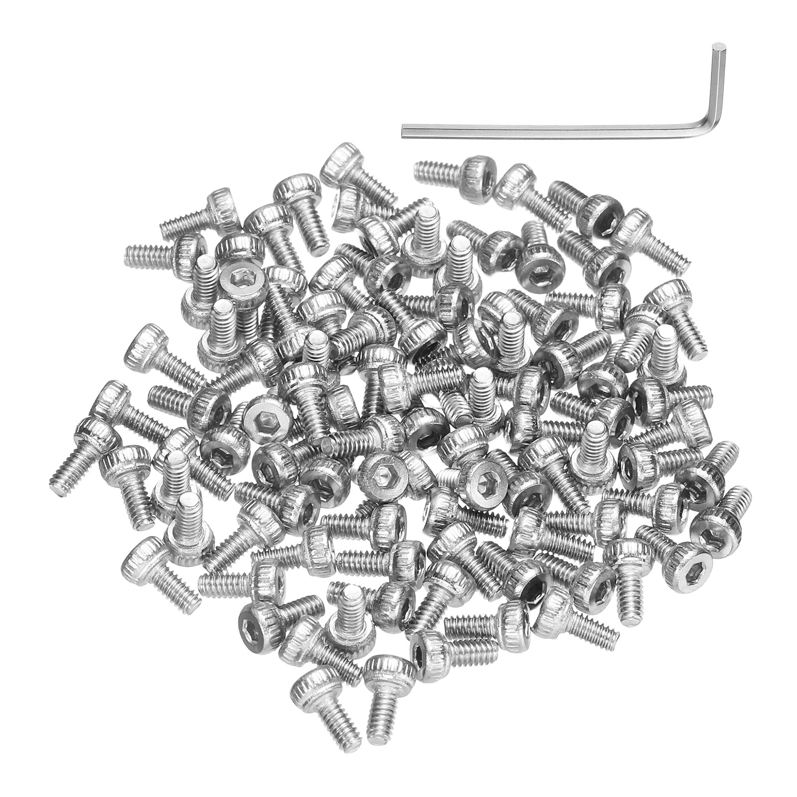 Uxcell 100 Pack Hex Socket Head Cap Screws Bolts, M2x4mm 304 Stainless ...