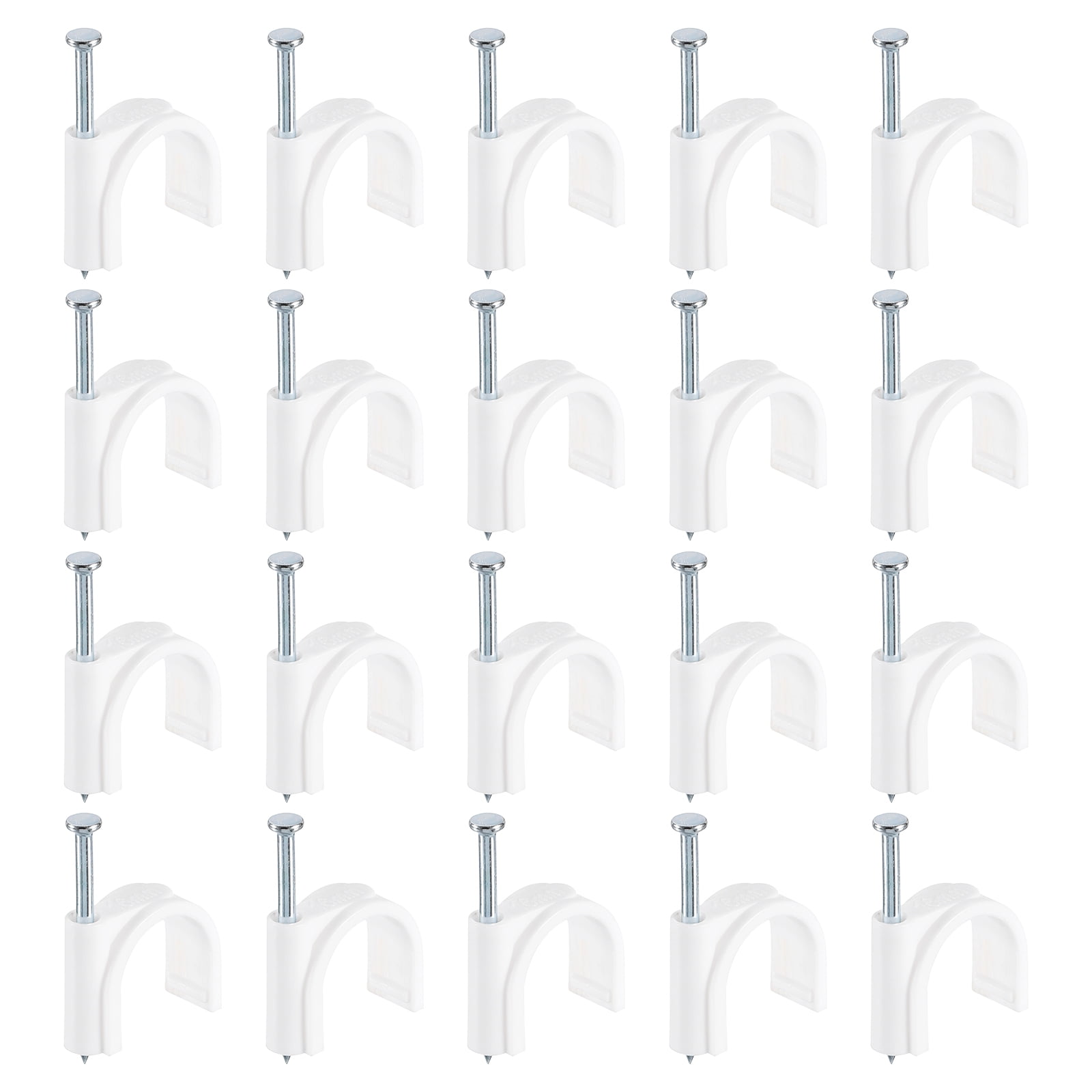 Uxcell 100 Pack J-Hook Half Clamp, 16mm Plastic Clip with High-Carbon ...
