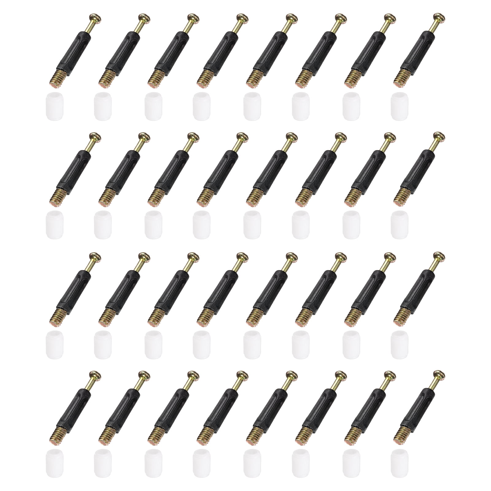 Uxcell 100 Pack Plastic Hinge Dowel Inserts, M5 x 14mm Furniture Pre ...