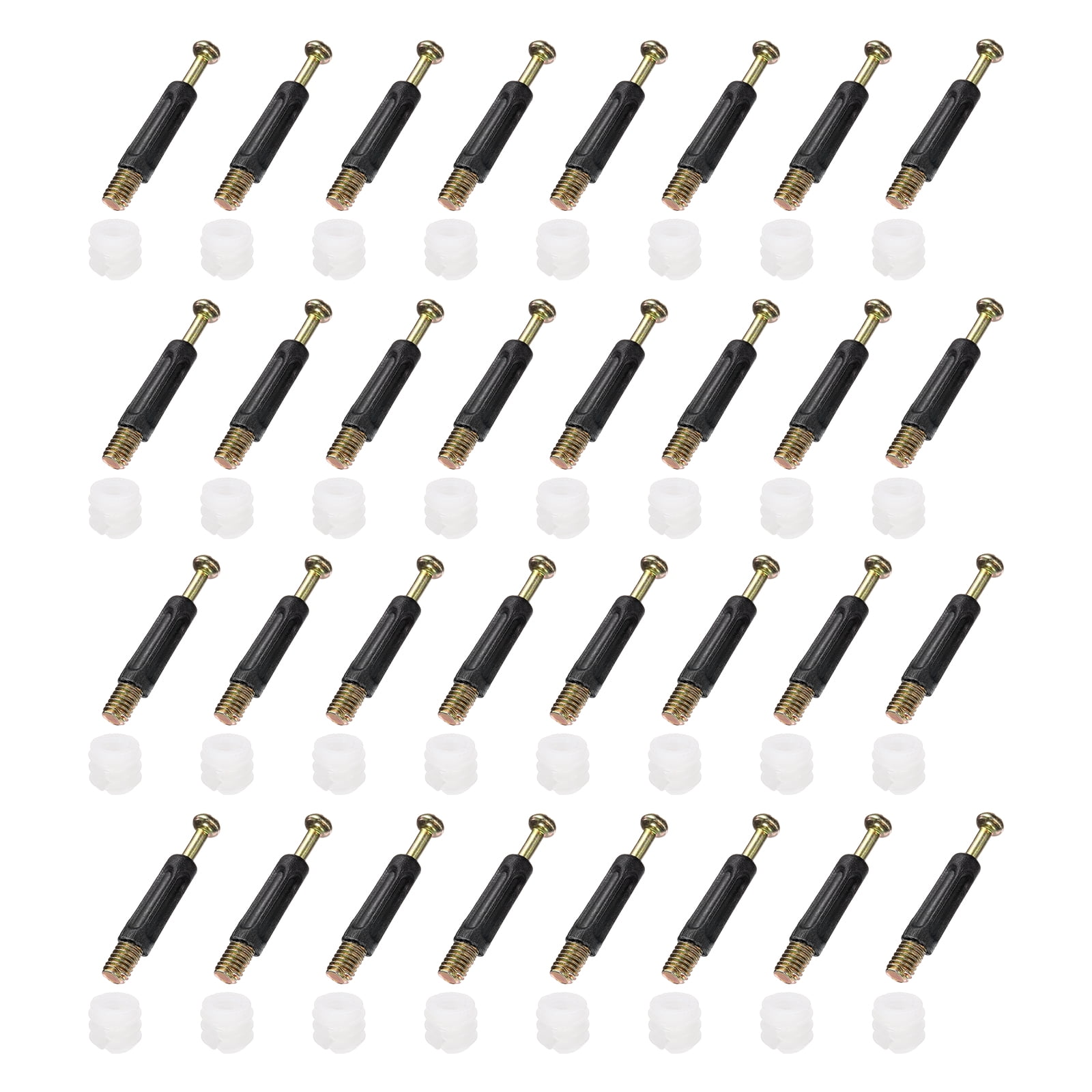 Uxcell 100 Pack Plastic Hinge Dowel Inserts, M6 x 10.5mm Furniture Pre ...