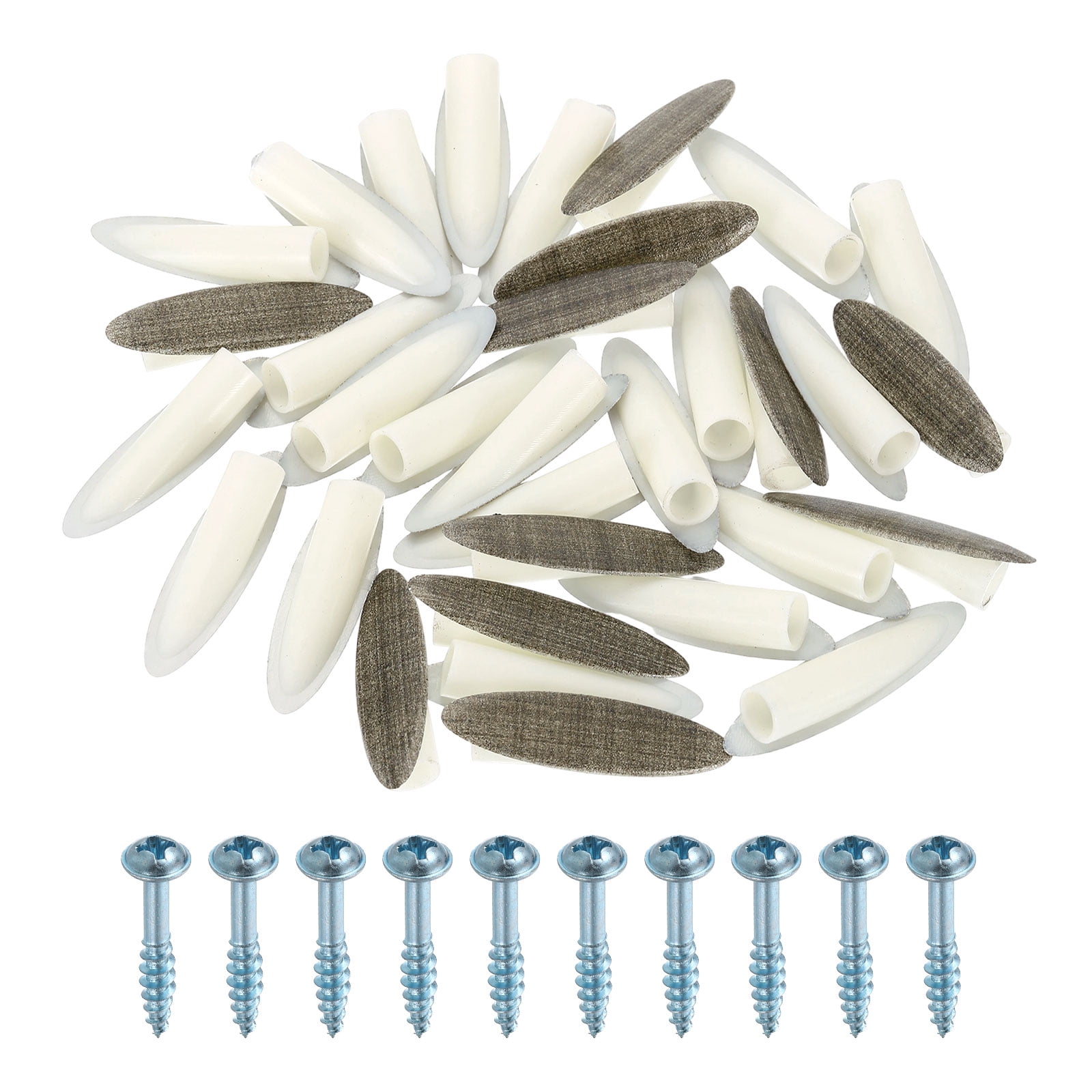 Uxcell 100 Pack Plastic Pocket Hole Plugs, 9mm Slant Hole Caps with ...