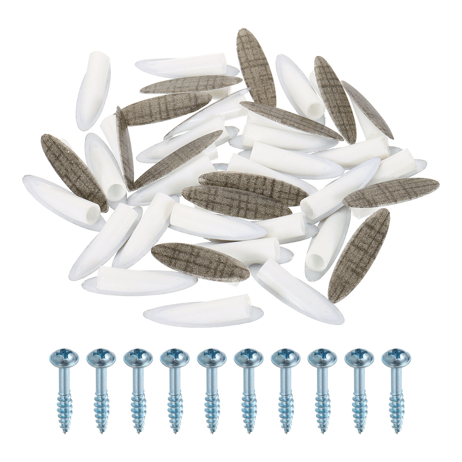 Uxcell 100 Pack Plastic Pocket Hole Plugs, 9mm Slant Hole Caps with ...