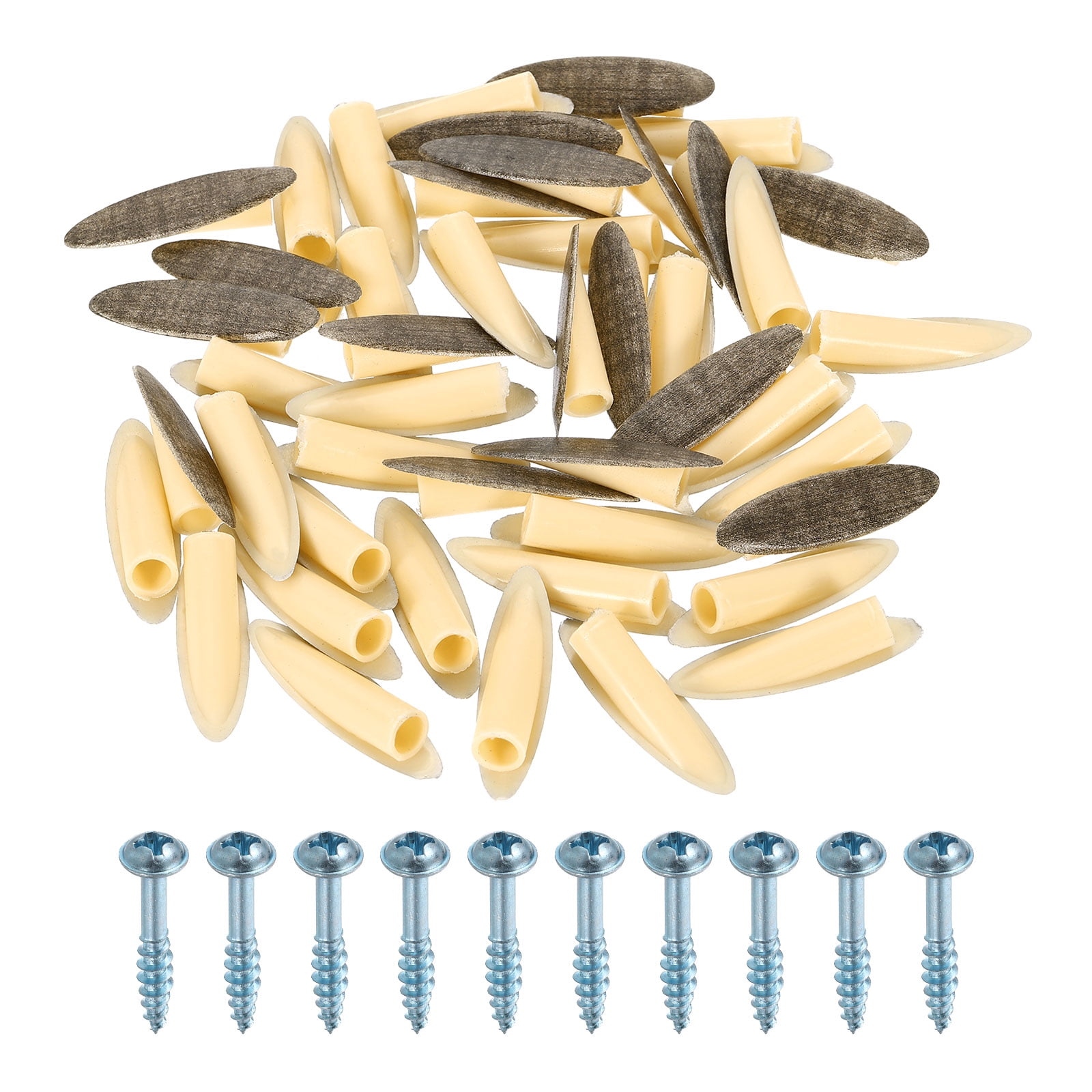 Uxcell 100 Pack Plastic Pocket Hole Plugs, 9mm Slant Hole Caps with ...
