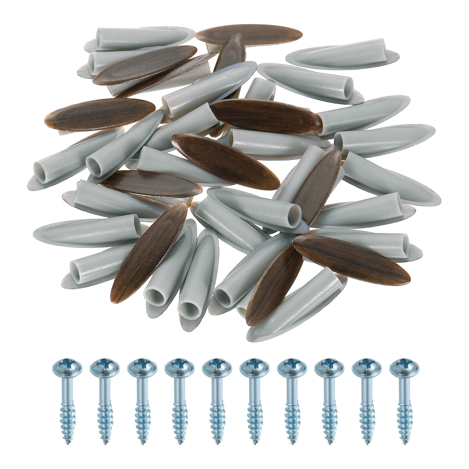 Uxcell 100 Pack Plastic Pocket Hole Plugs, 9mm Slant Hole Caps with ...