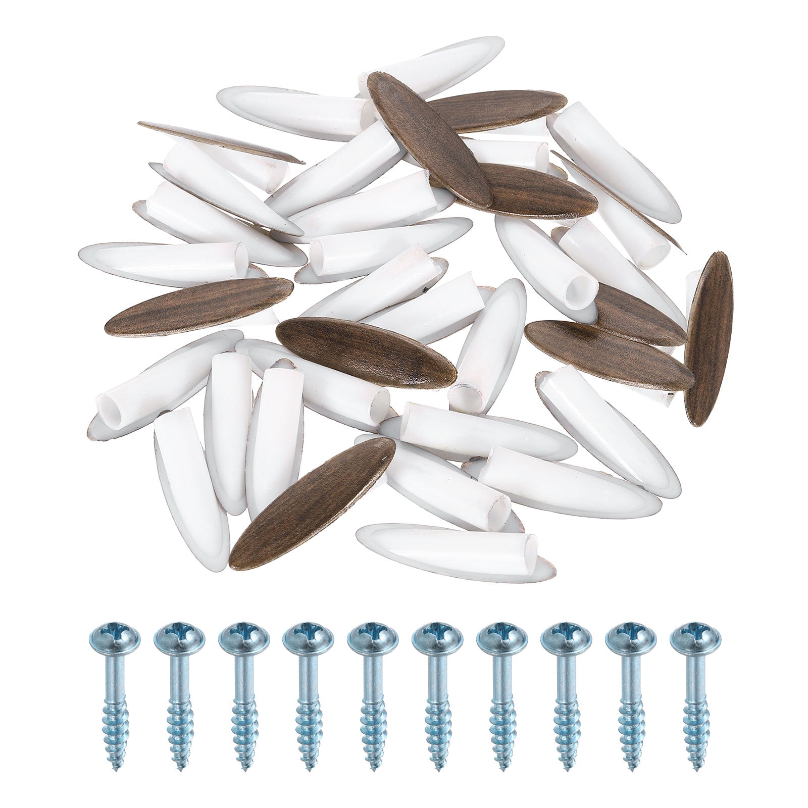 Uxcell 100 Pack Plastic Pocket Hole Plugs, 9mm Slant Hole Caps with ...