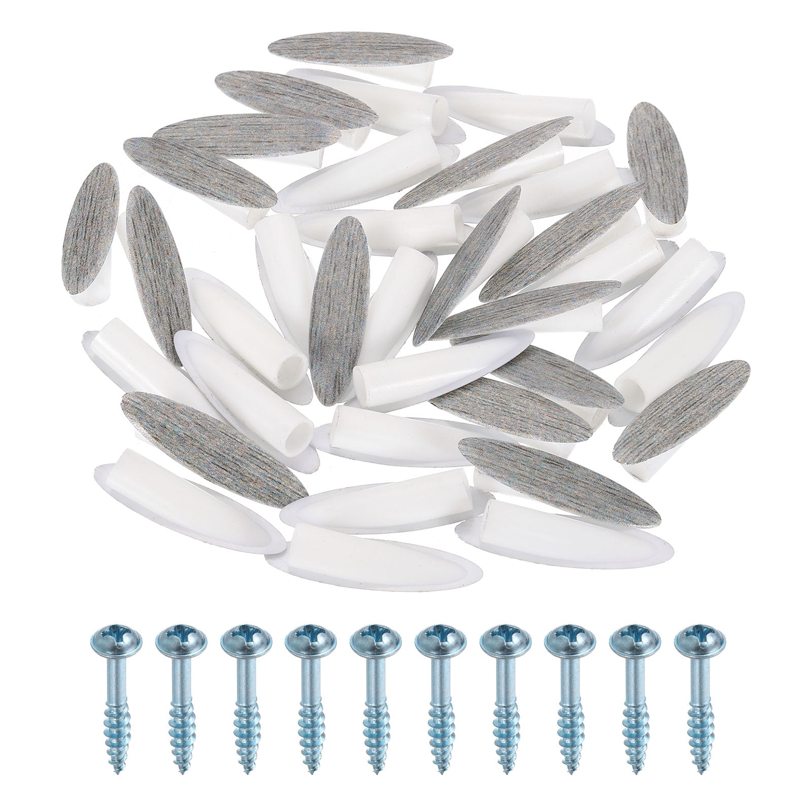 Uxcell 100 Pack Plastic Pocket Hole Plugs, 9mm Slant Hole Caps with ...
