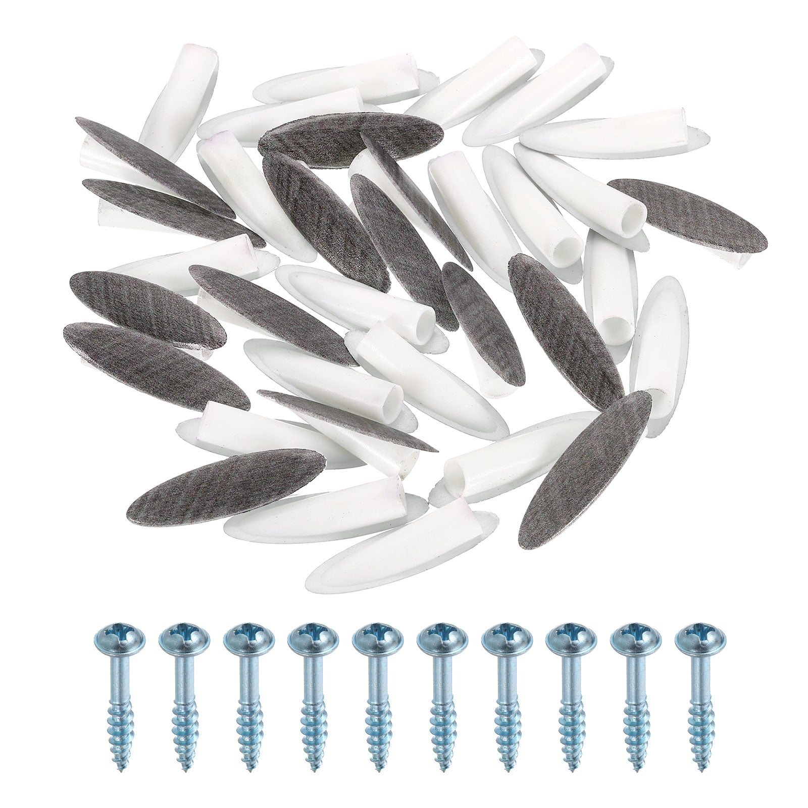 Uxcell 100 Pack Plastic Pocket Hole Plugs, 9mm Slant Hole Caps with ...