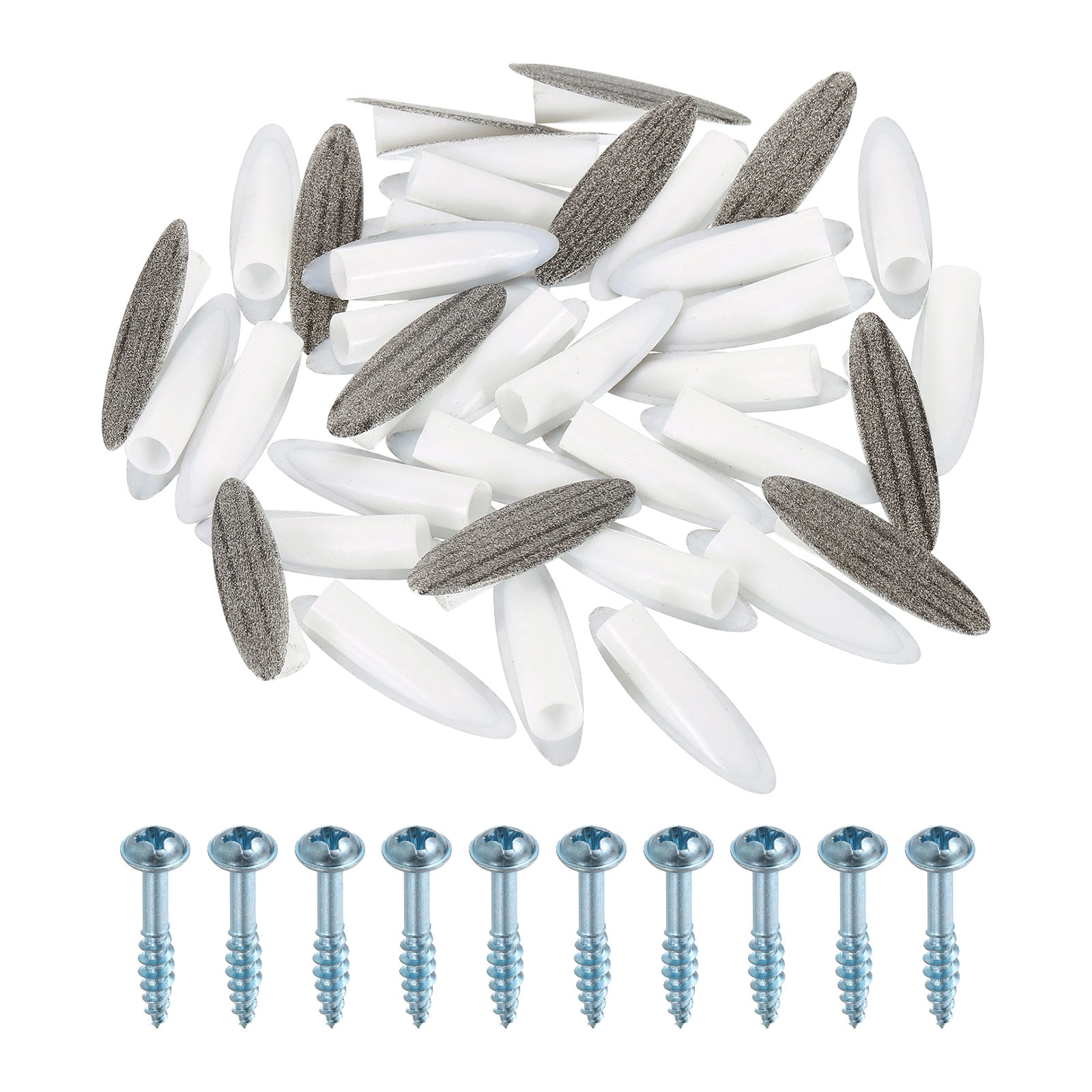 Uxcell 100 Pack Plastic Pocket Hole Plugs, 9mm Slant Hole Caps with ...