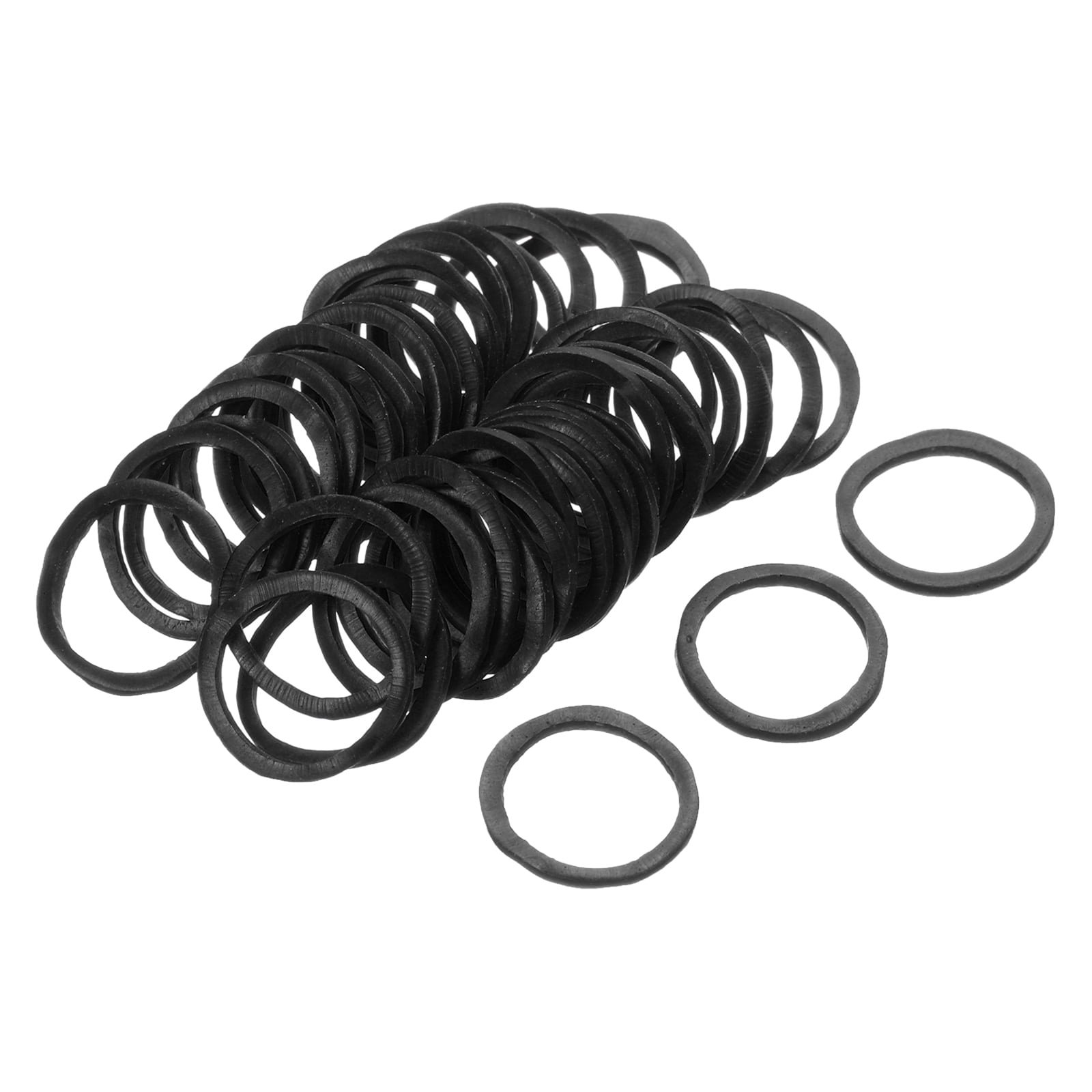 Uxcell 100 Pack Rubber Band Stretchable Rubber Elastic Band Black 20mm ...