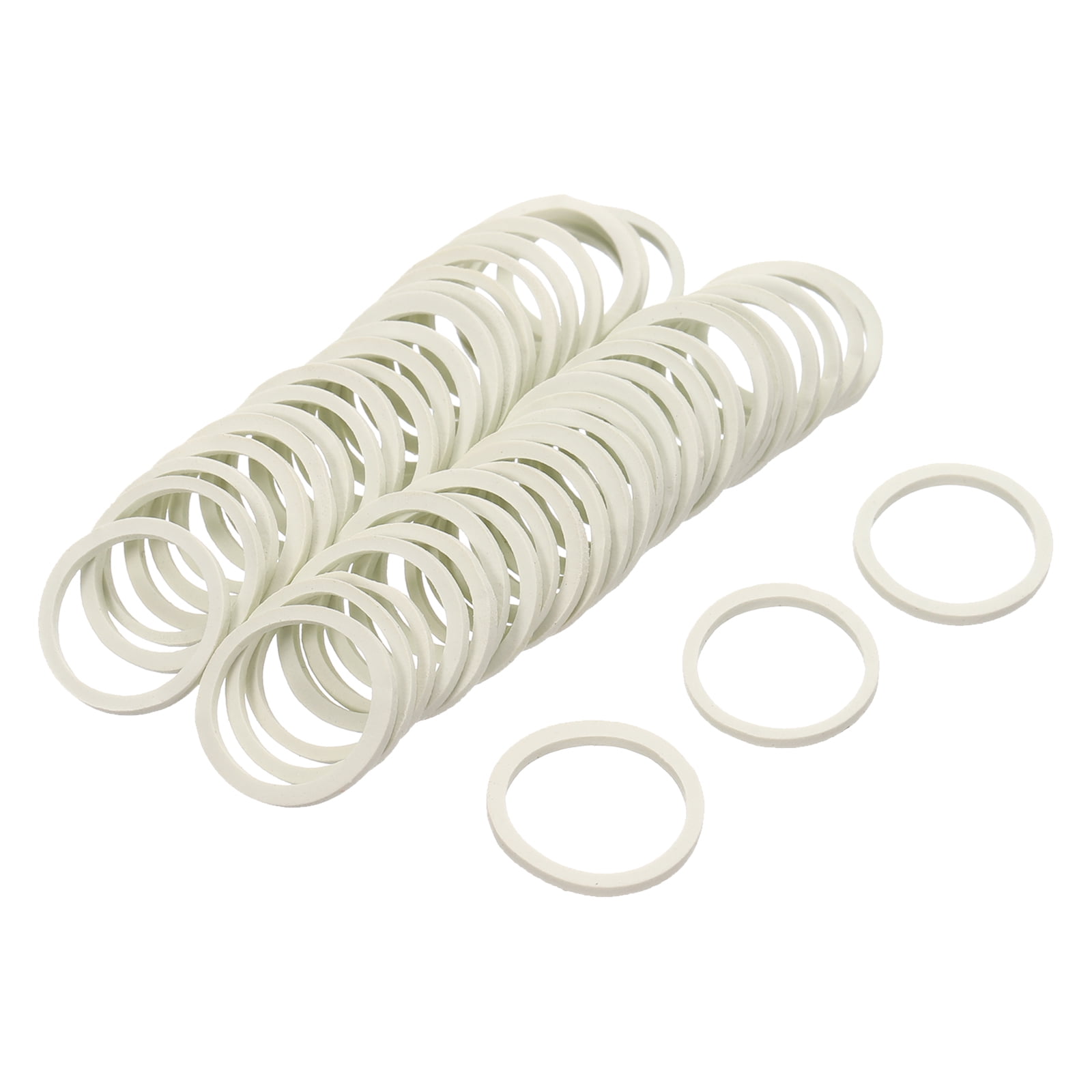 Uxcell 100 Pack Rubber Band Stretchable Rubber Elastic Band White 15mm ...
