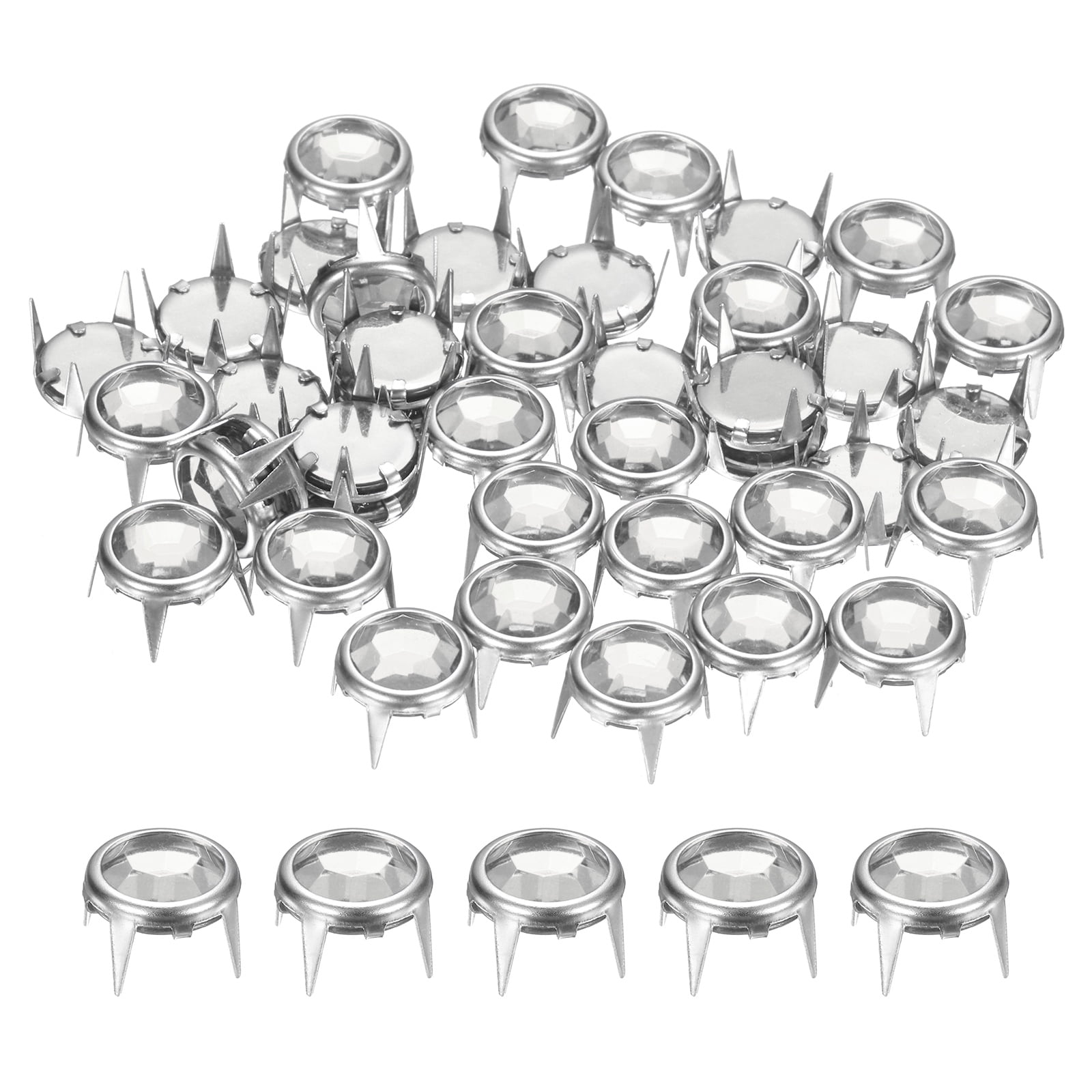 Uxcell 100-Pack Spike Cone Studs 6x6 mm Plastic with Hole for Garments ...