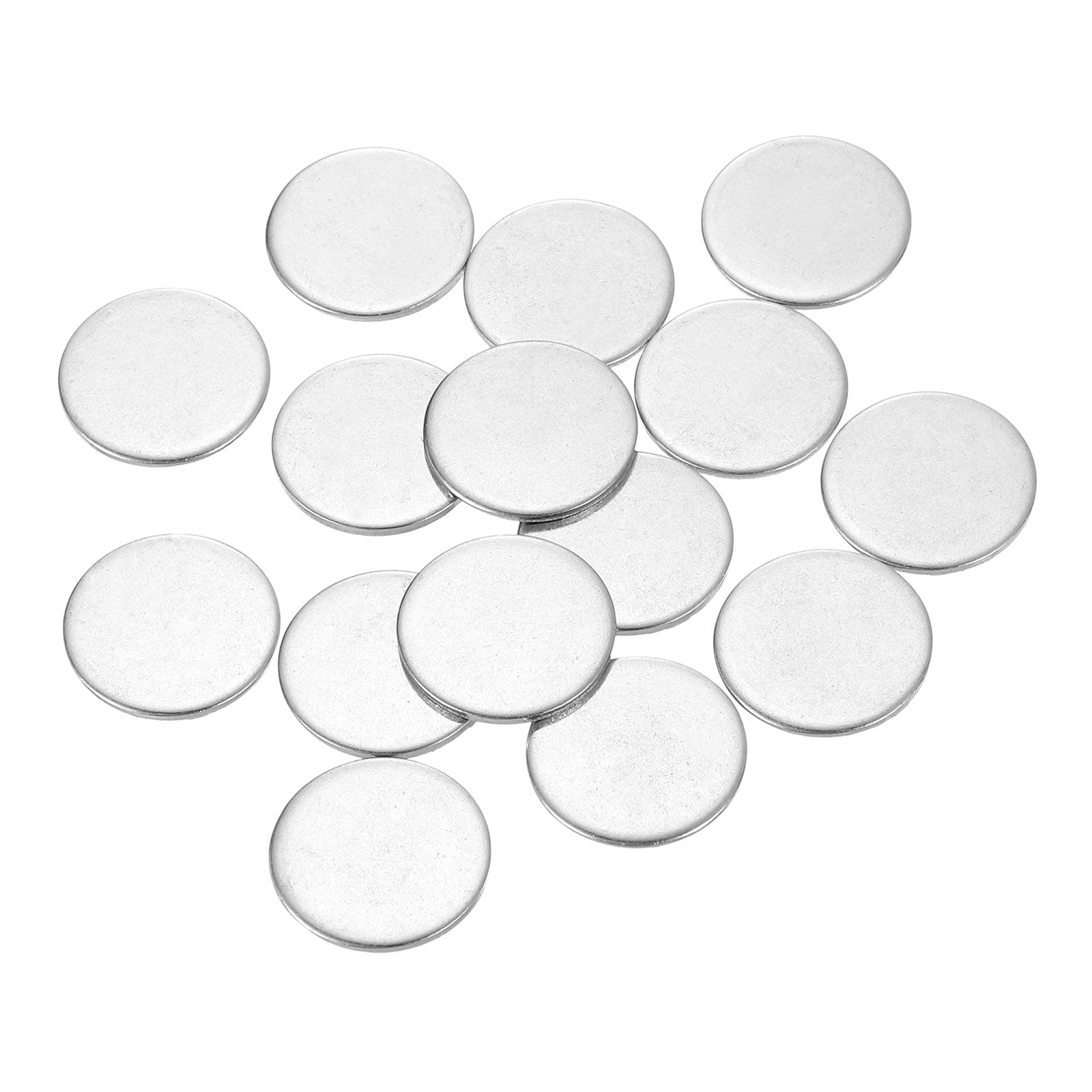 Uxcell 100 Pack Stainless Steel Disc, 25/32"(20mm) Dia 0.04"(1mm) Thick ...
