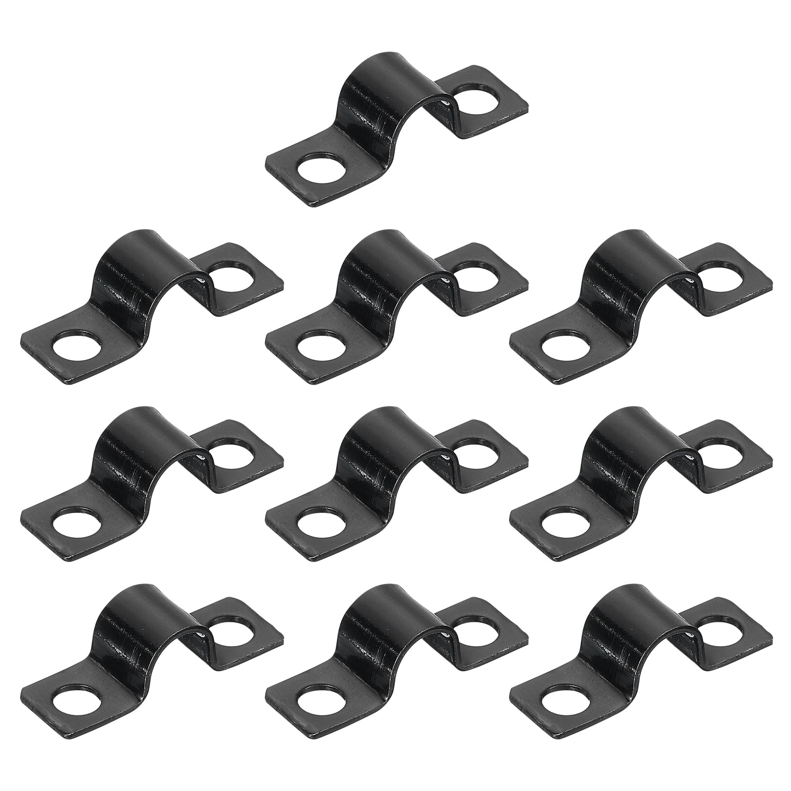 Uxcell 100 Pack U-Shaped Pipe Clamp, 5/16 Inch(8mm) 2 Hole U-Tube Strap ...