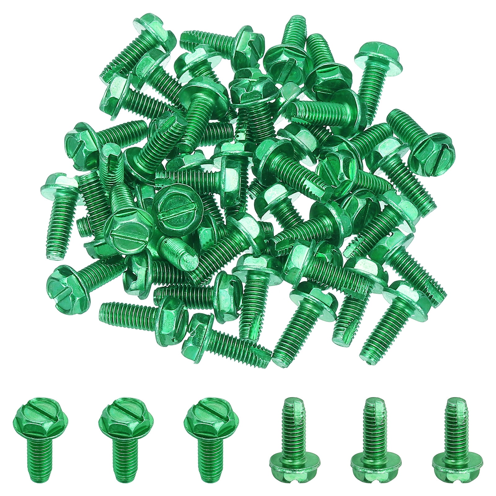 Uxcell 100 Pcs 10-32 x 1/2 Inch Self Tapping Ground Screw, Grounding ...