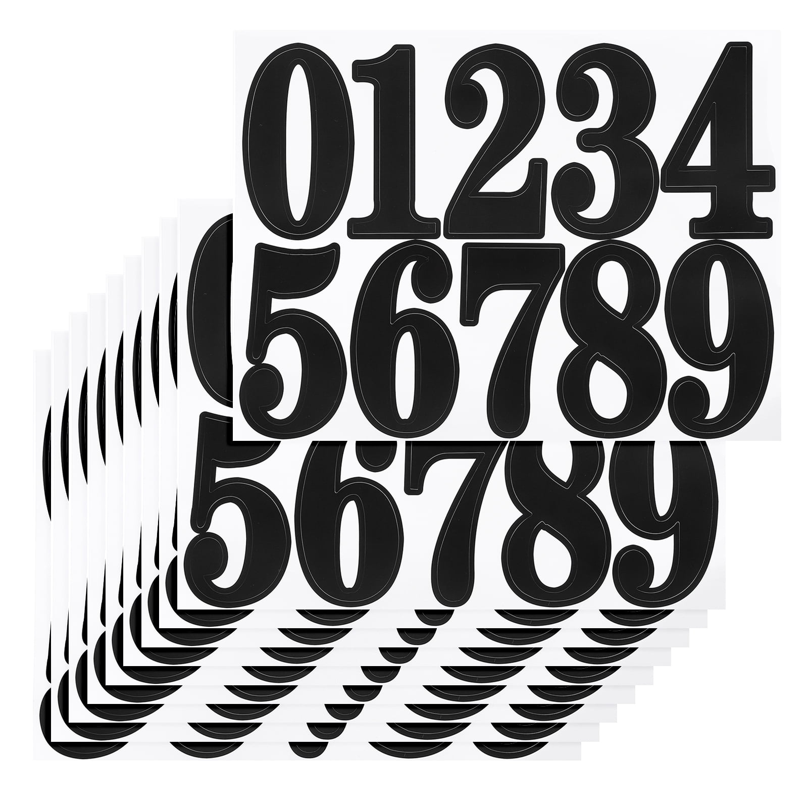 Uxcell 100 Pcs 10 Sheets Mailbox Numbers, 1 Inch Waterproof Vinyl Black ...