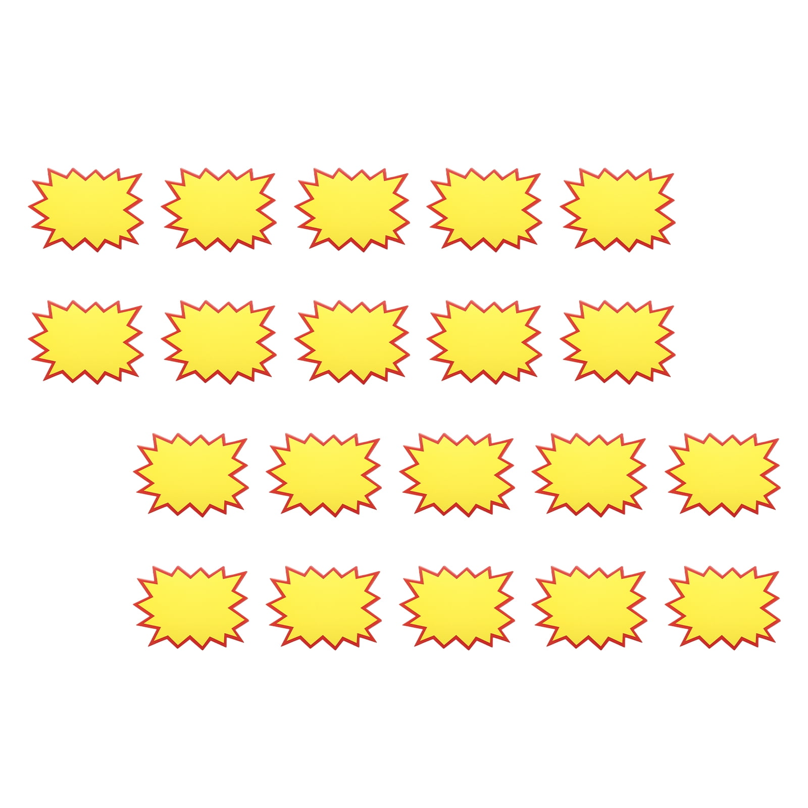 Uxcell 100 Pcs 6.3"x4.7" Star Burst Signs Blank Tags for Retail Store ...