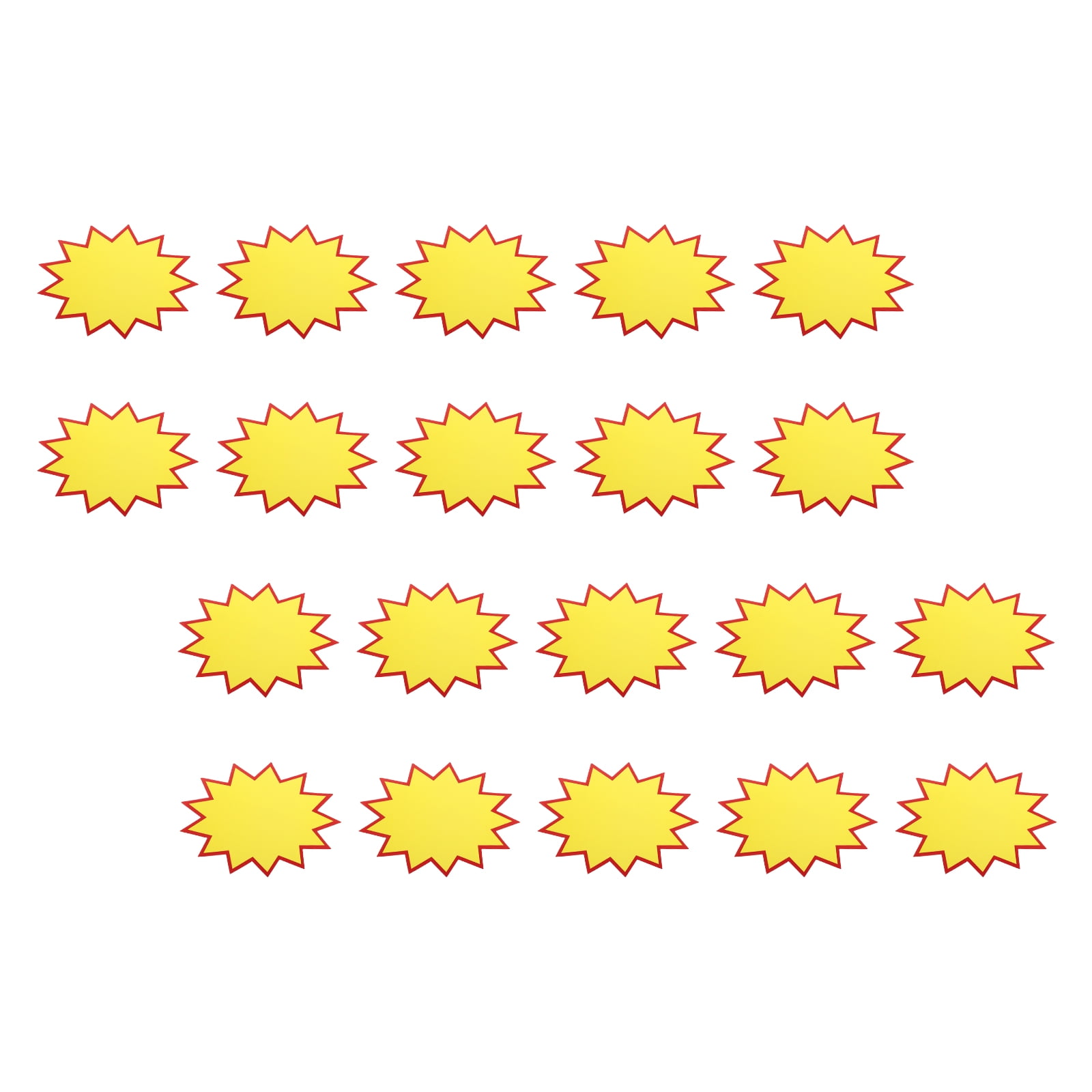 Uxcell 100 Pcs 9.8"x7.1" Star Burst Signs Blank Tags for Retail Store ...