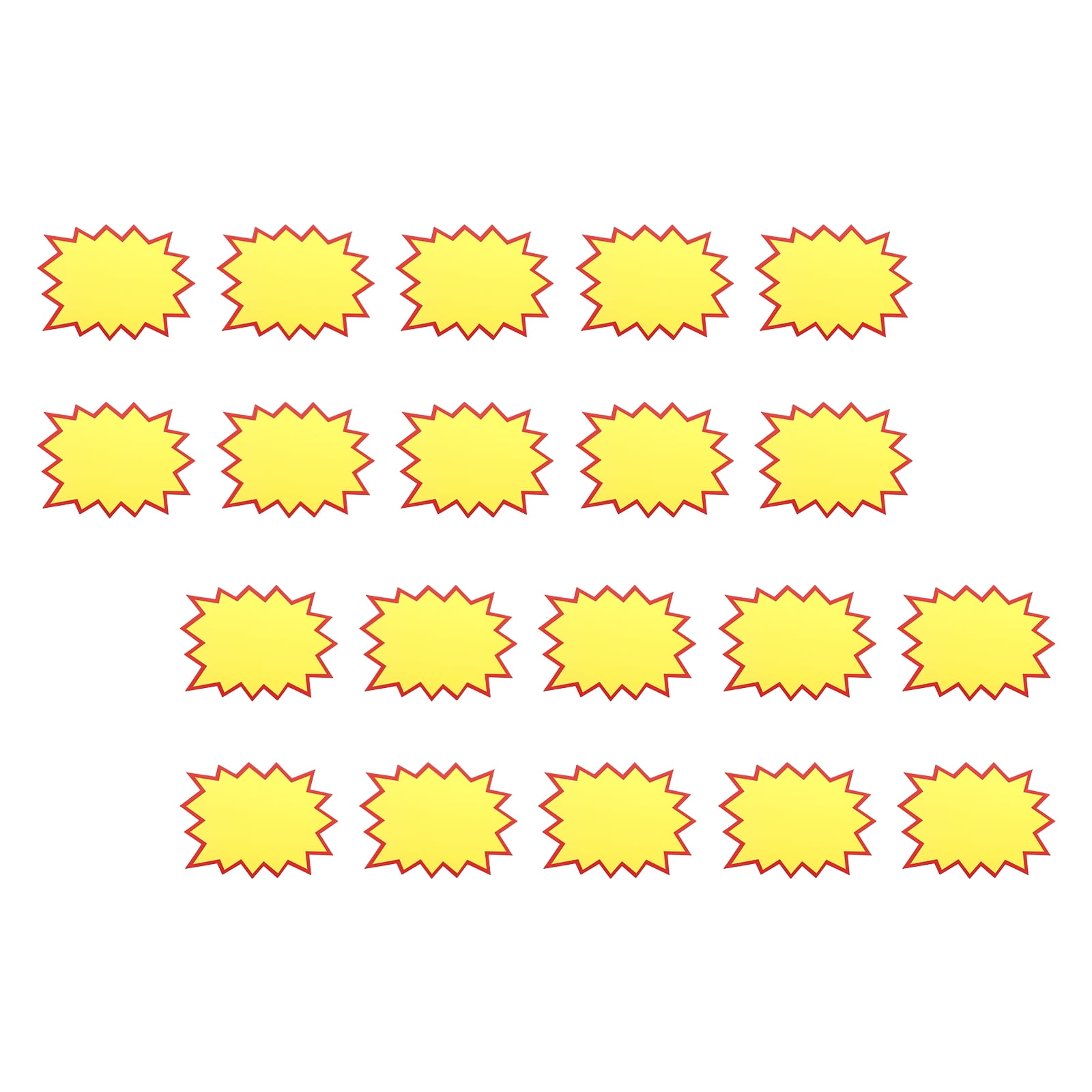 Uxcell 100 Pcs 9.8"x7.5" Star Burst Signs Blank Tags for Retail Store ...