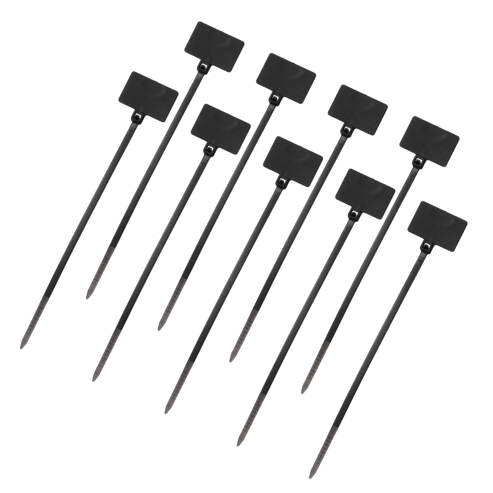 Uxcell 100 Pcs Cable Label Marker Tags, Nylon Cable Zip Tie Tags 6.3 ...