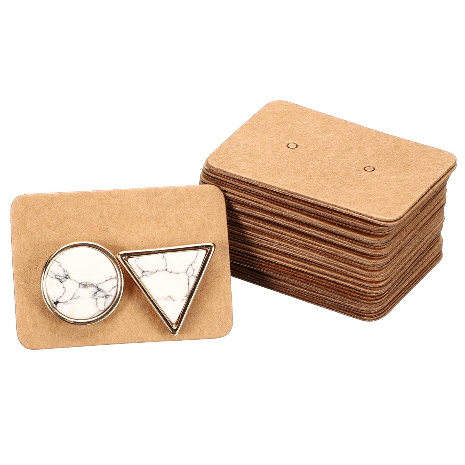 Uxcell 100 Pcs Earring Display Cards, 1.37" x 1" Paper Earring Display ...