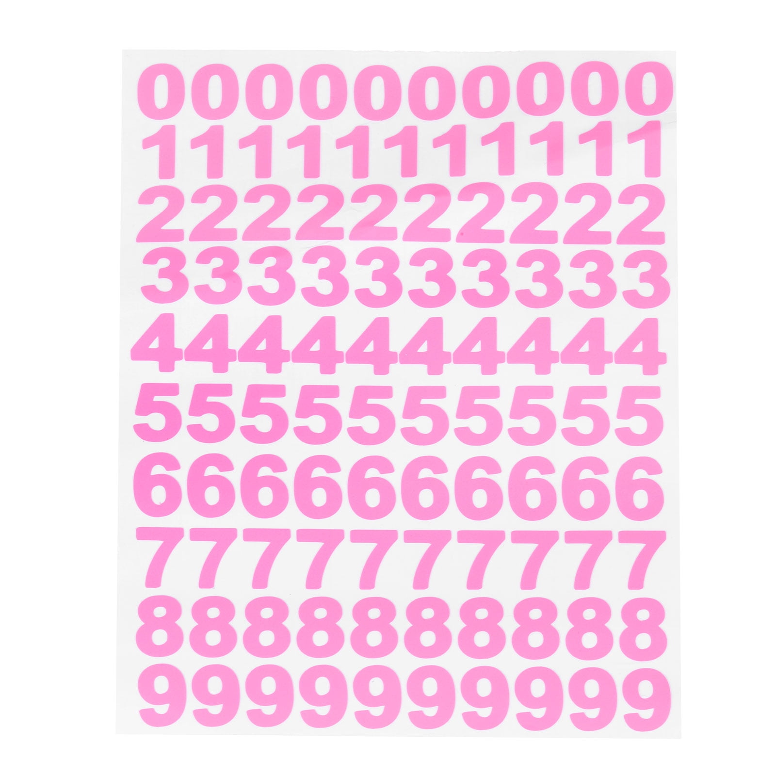Uxcell 100 Pcs Glow in the Dark Number Decals Decor, Pink Luminous ...