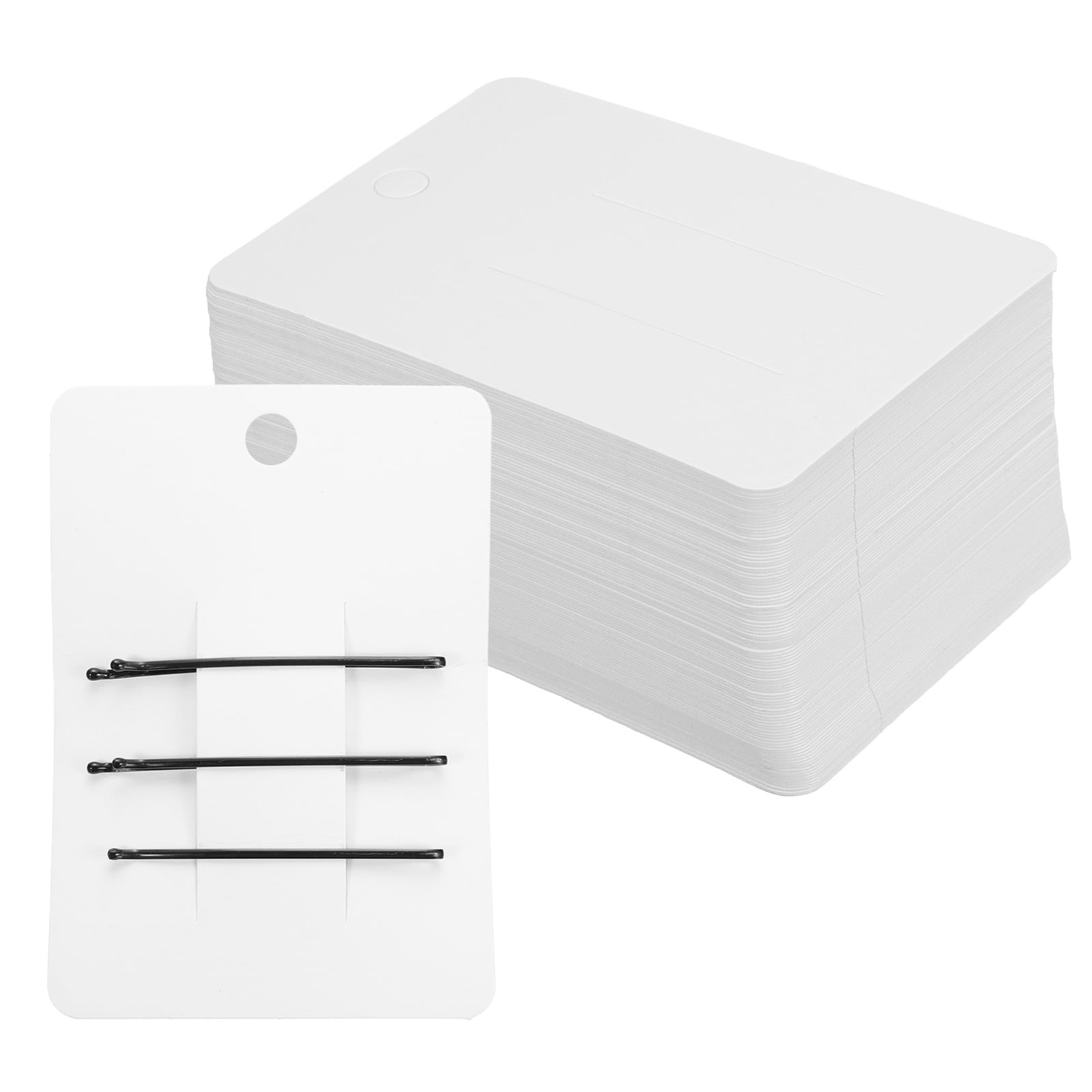 Uxcell 100 Pcs Hair Clip Display Cards, Paper Cardboard Hair Bow Holder ...