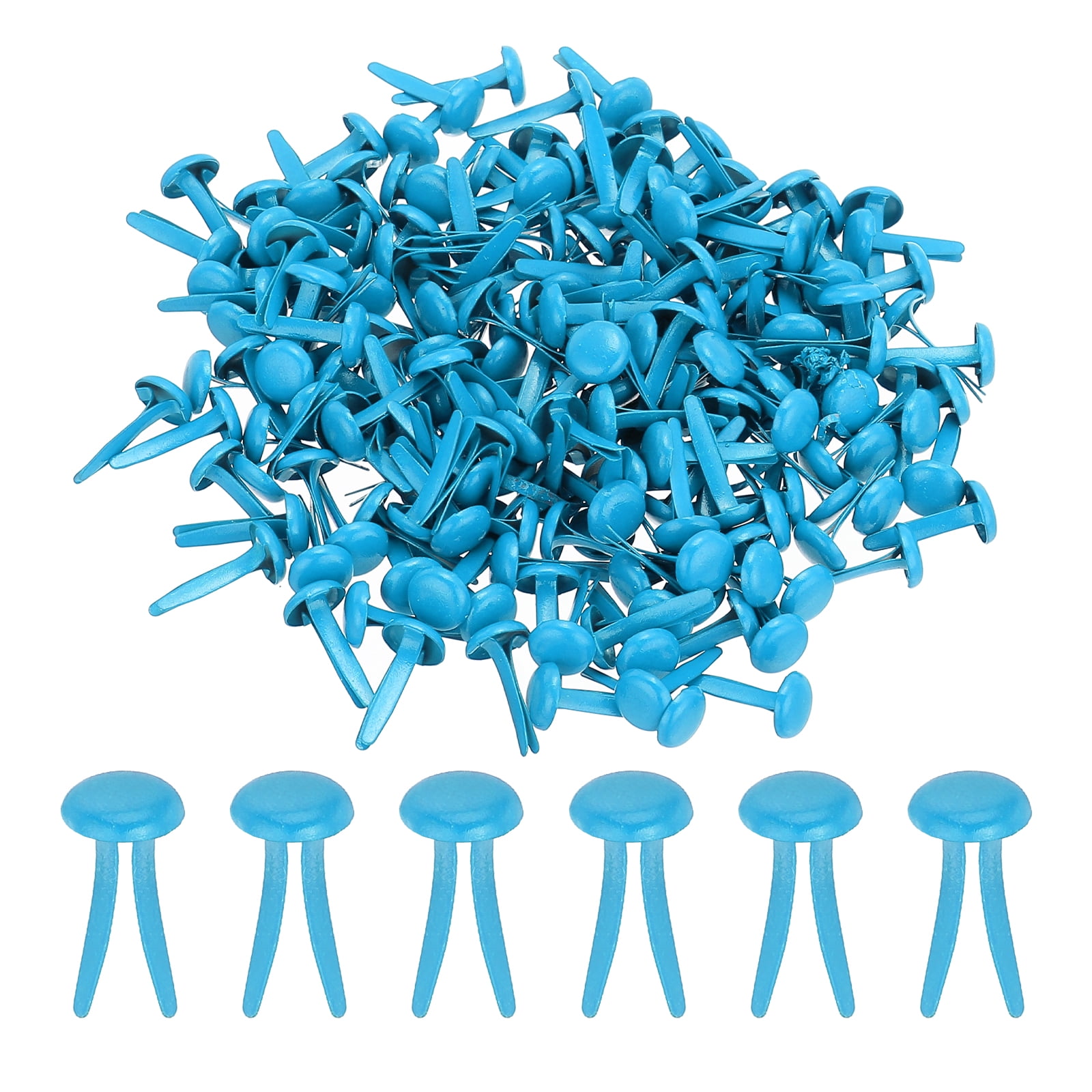 Uxcell 100 Pcs Paper Brass Fasteners Split Pins Pastel Mini Metal Brads ...