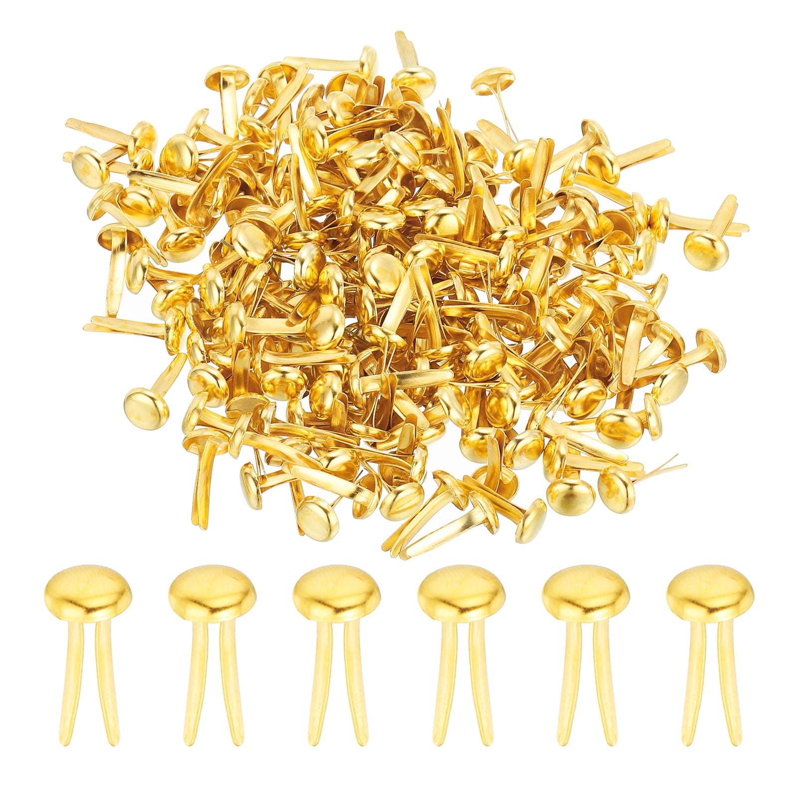 Uxcell 100 Pcs Paper Brass Fasteners Split Pins Pastel Mini Metal Brads ...