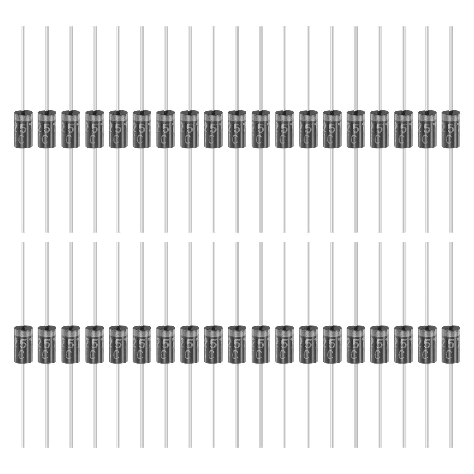 Uxcell 100 Pcs RL257 Diode for Rectification Diode, 1.5A 1000V DO-15 ...