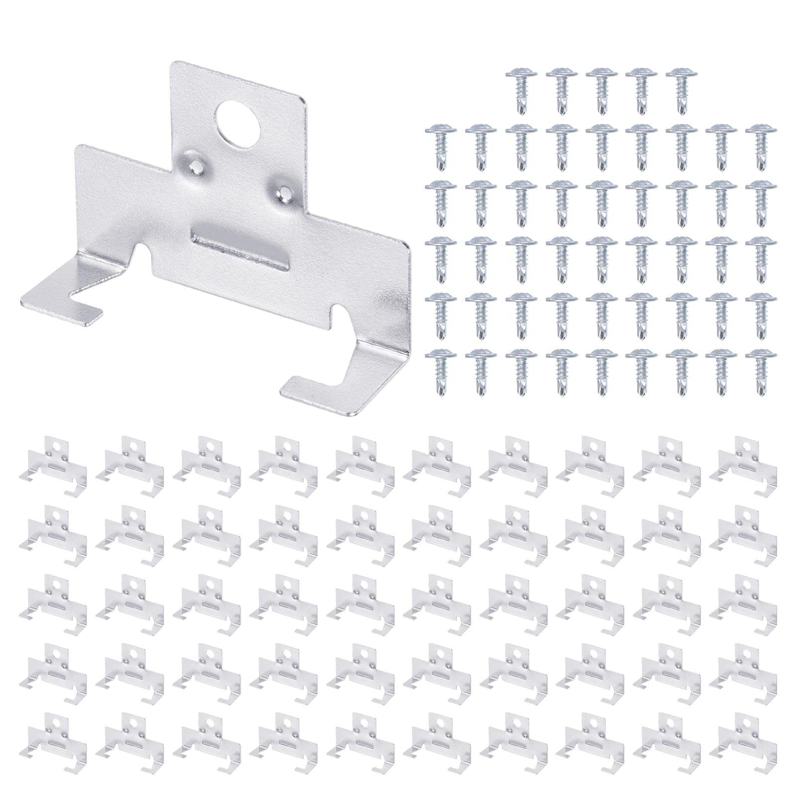 Uxcell 100 Pcs Recessed Light Clips, 1.5" x 0.45" Metal Can Recessed ...