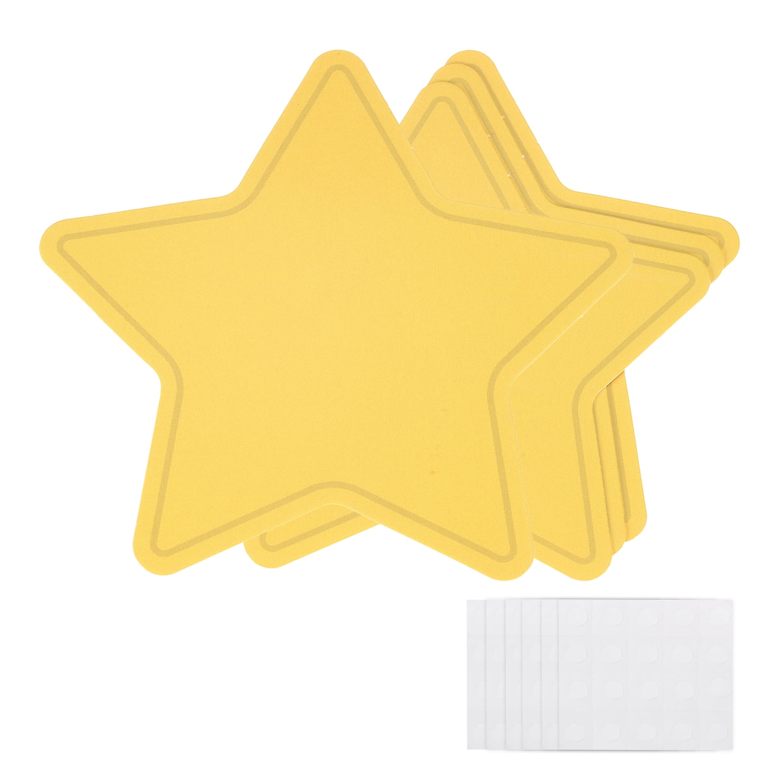 Uxcell 100 Pcs Star Cutouts, 3.3 x 3.5 Inch Star Shaped Paper Cards for ...