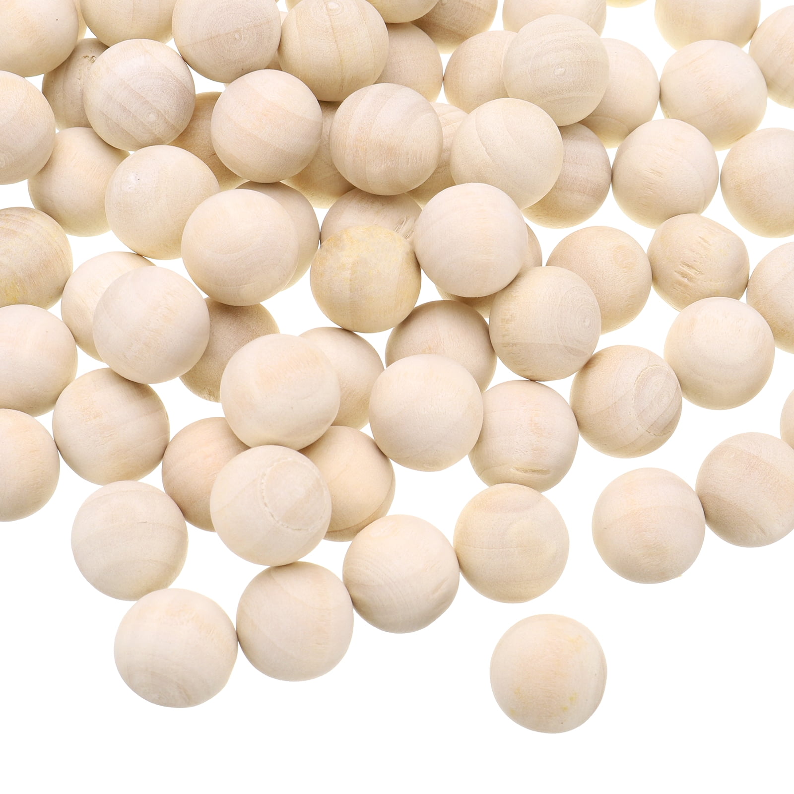 Uxcell 100 Pcs Wooden Round Balls 5/8" (14mm) Unfinished Wood Balls ...