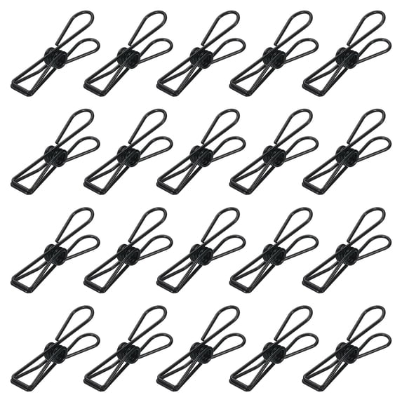 Uxcell 100 Pieces Metal Wire Hollow Out Clips 32mm Mini Binder Paper ...
