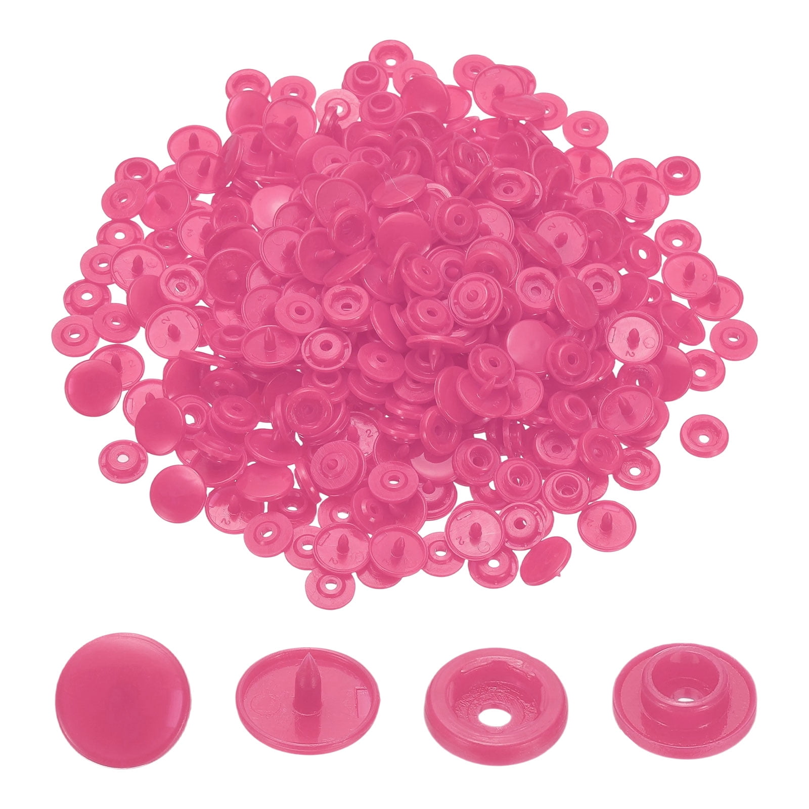 Uxcell 100 Sets T5 Resin Plastic Snaps, Glossy Round Resin Fasteners No ...
