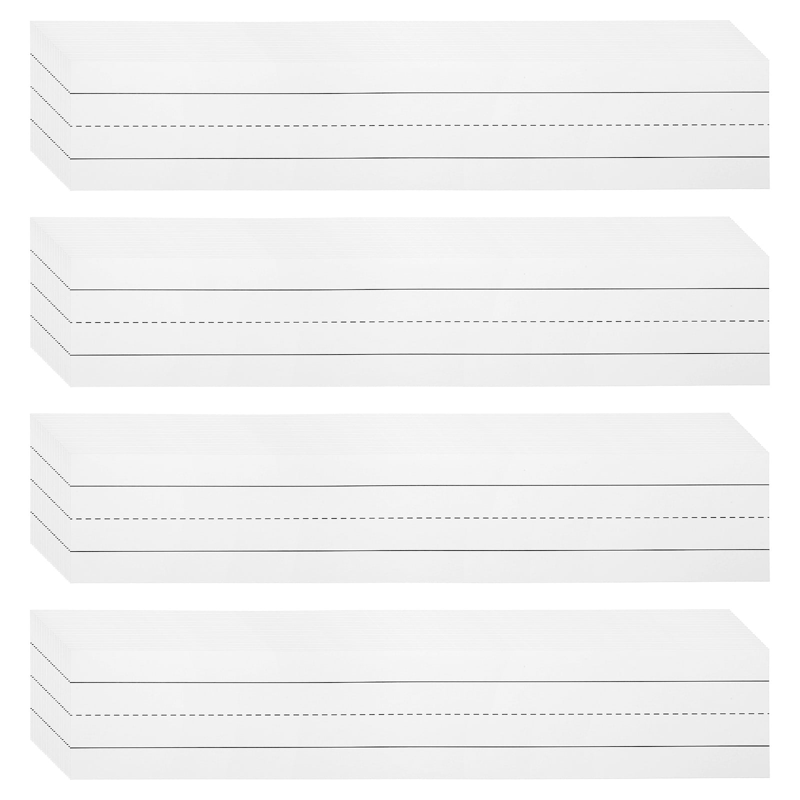 Uxcell 100 Sheets Dry Erase Sentence Strips, 3" x 16" Reusable ...