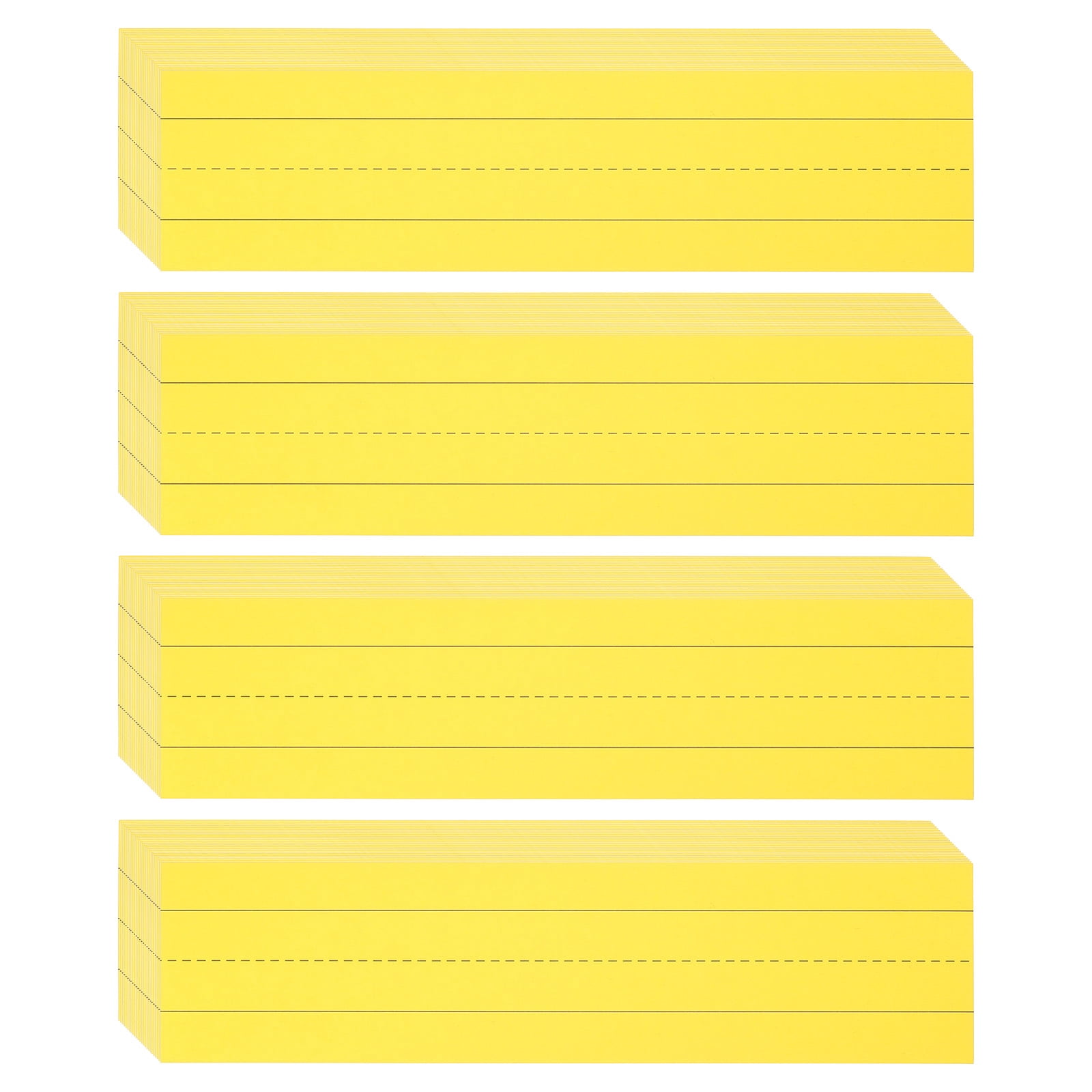 Uxcell 100 Sheets Ruled Sentence Strips, 3" x 12" Cardstock 250GSM ...