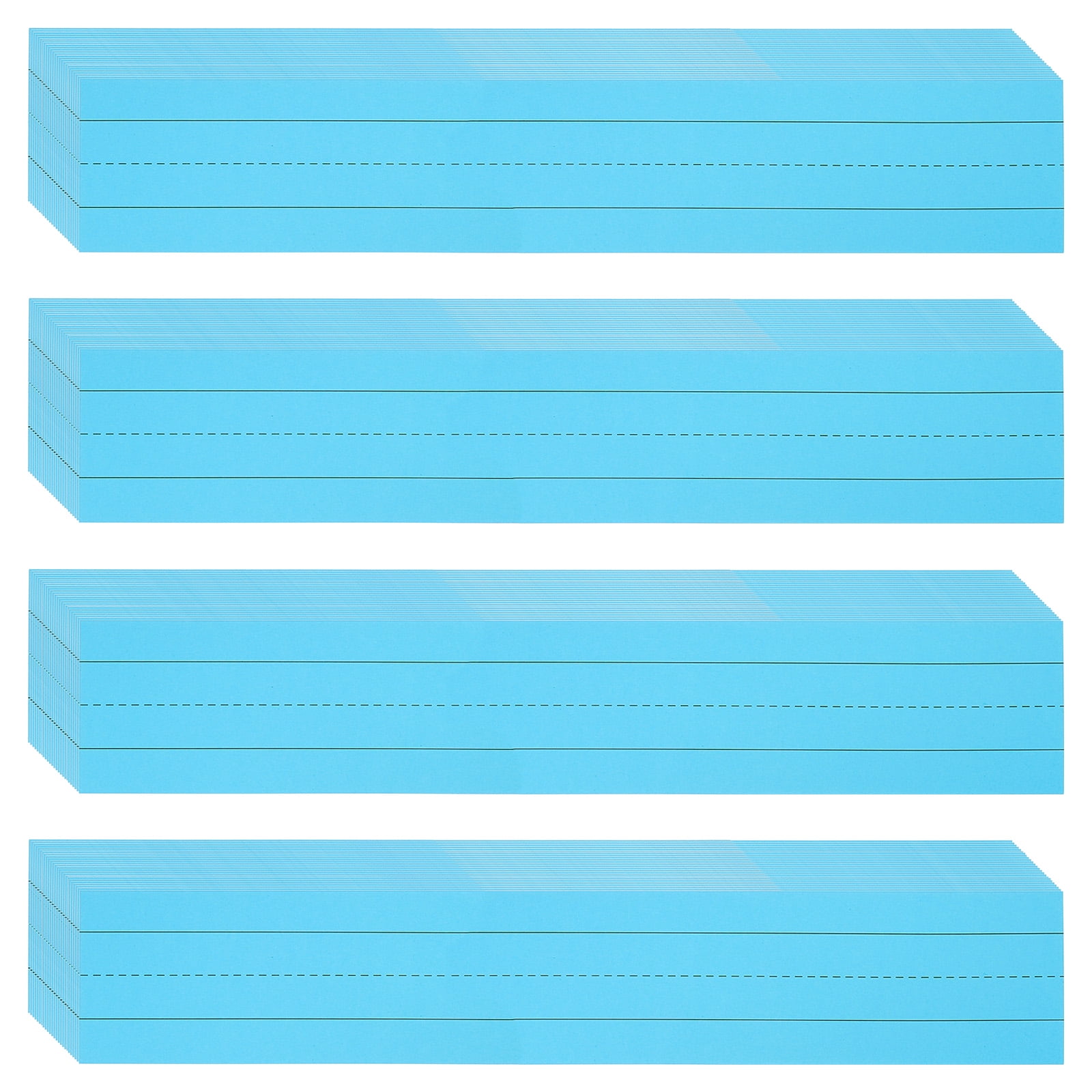 Uxcell 100 Sheets Ruled Sentence Strips, 3" x 17" Cardstock 250GSM ...