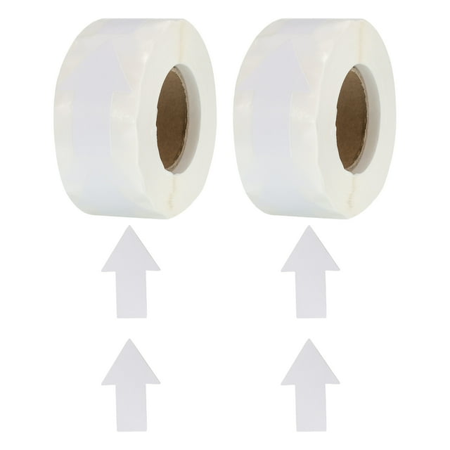 Uxcell 1000 Count Arrow Sticker Labels 1.3x2 Inch White Adhesive Arrow ...