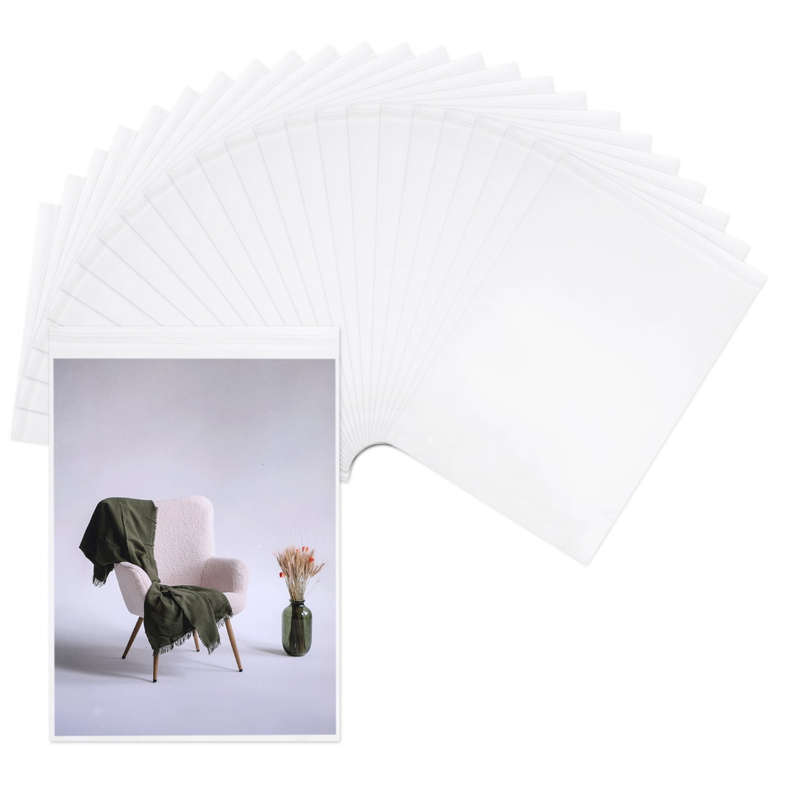 100 Pack - 14 x 20 Inch Clear Resealable Cello Bags Plastic Poly(OPP ...